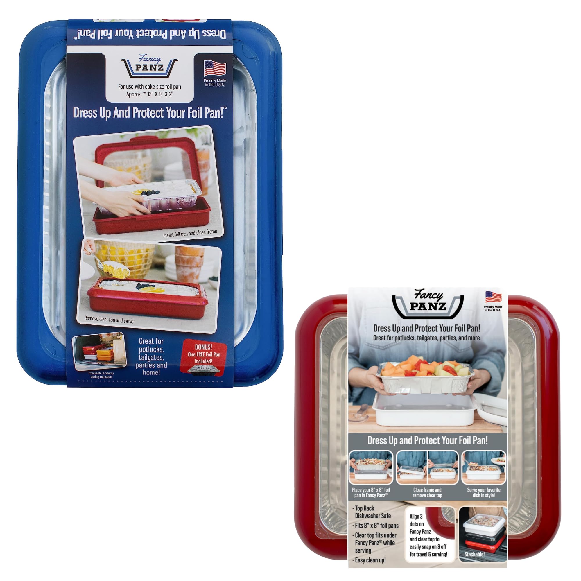 Amazon.com: Fancy Panz Bundle, Denim 9x13x2 Red 8x8, Made in the USA ...