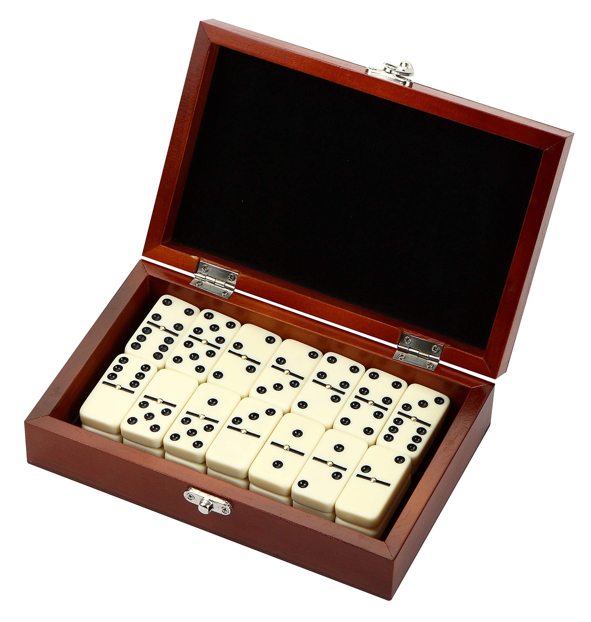 Snapklik.com : Hathaway Premium Domino Set w/Wooden Carry Case Premium ...