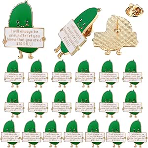 Amazon.com: 20 Pcs Inspirational Pickle Enamel Pins Motivational Alloy ...