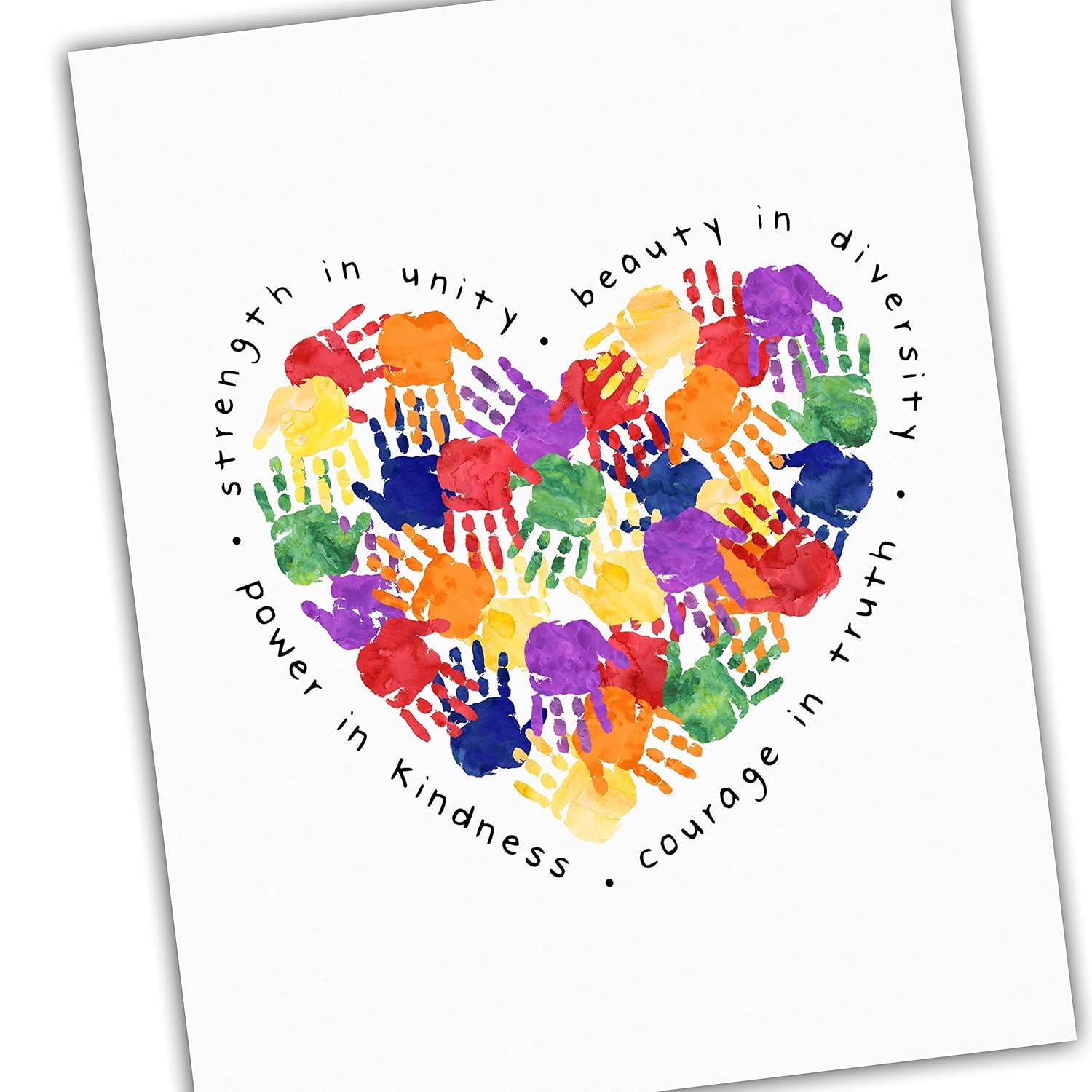 Inclusive & Diverse Handprint Heart Art for Kids - Rainbow Classroom ...