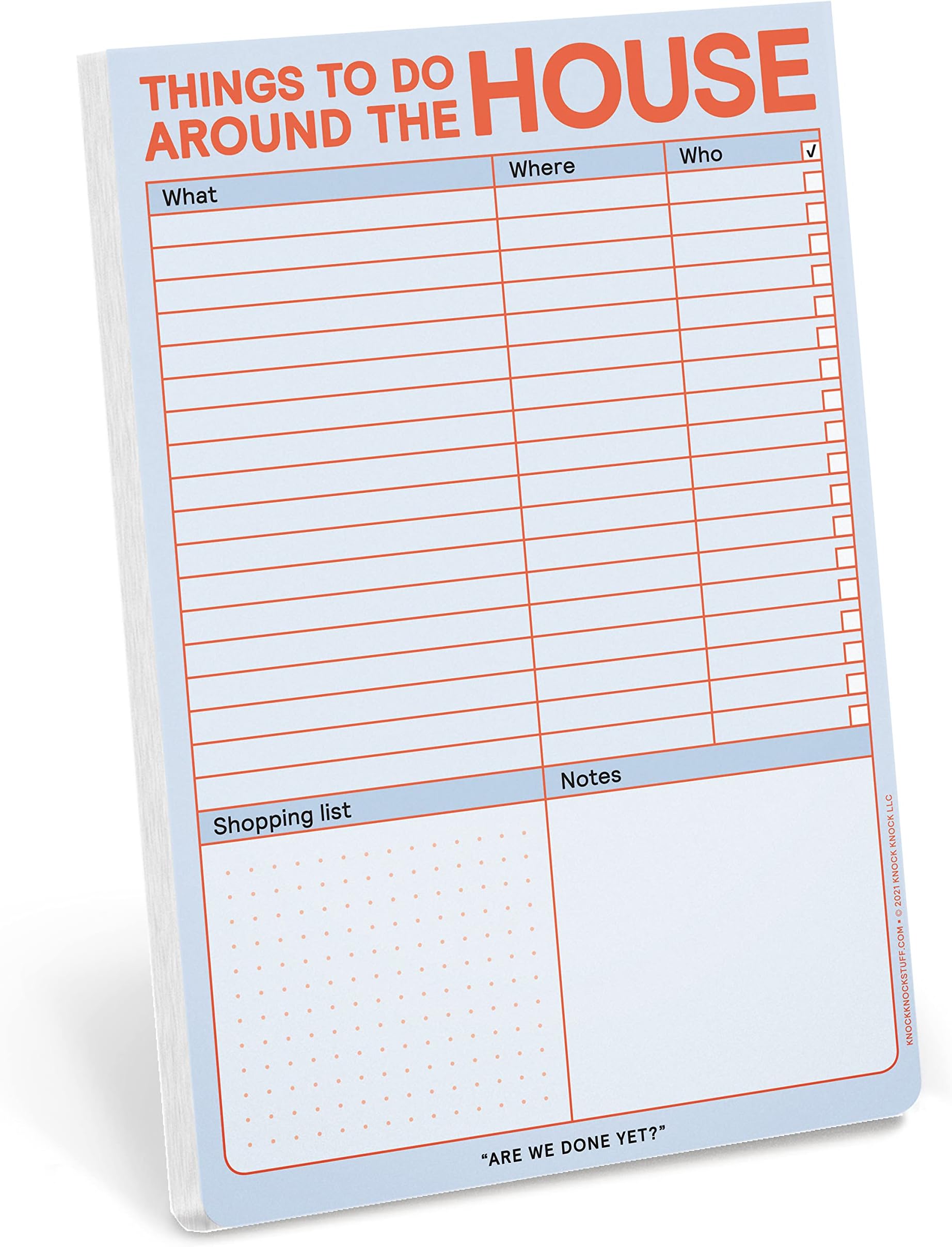 Amazon.com : 1-Count Knock Knock Things to Do Around the House Pad with ...