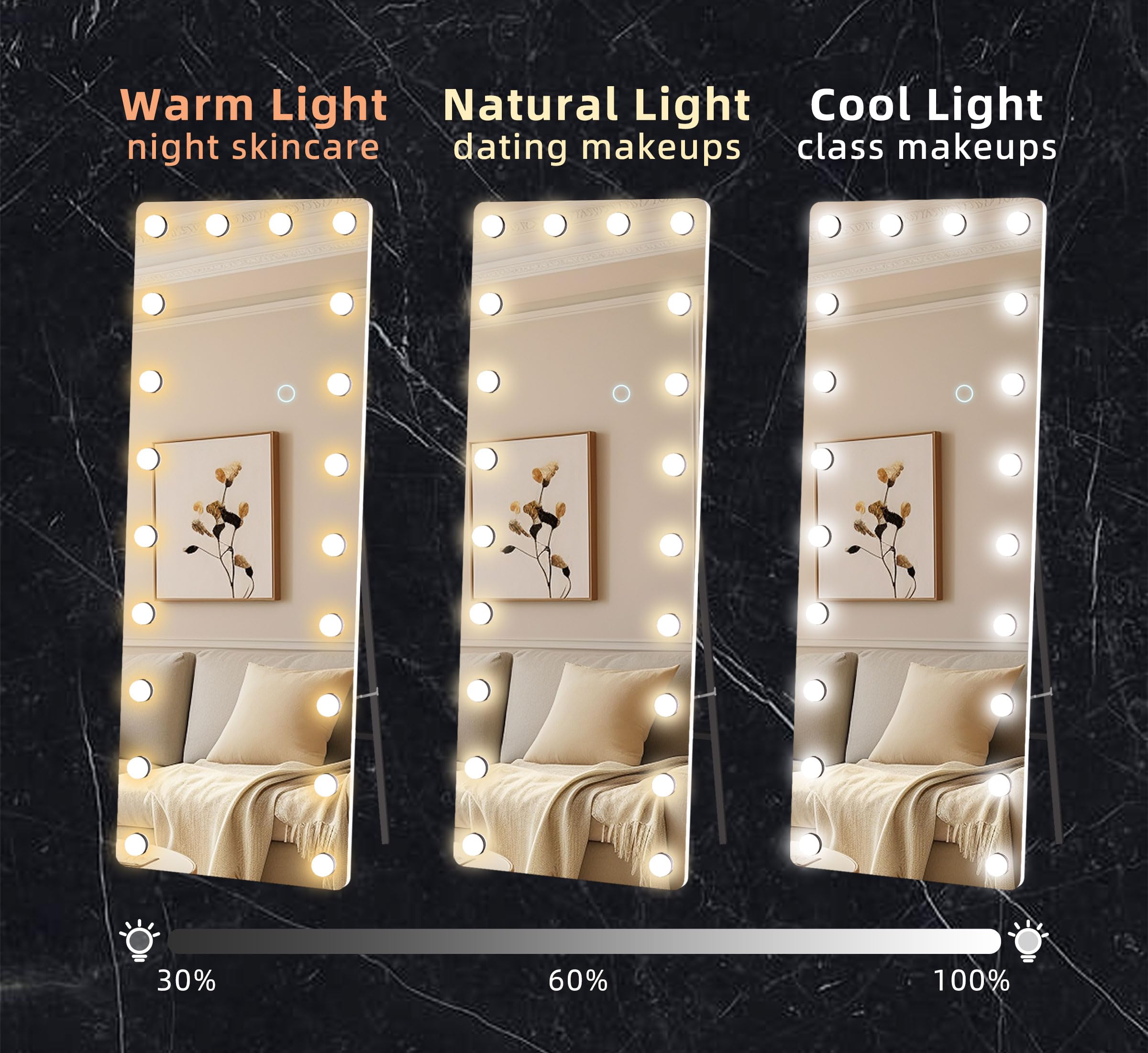 Snapklik.com : Hasipu 56" X 18" Hollywood Full Length Mirror