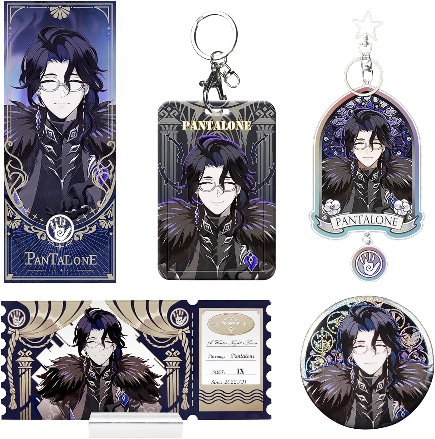 Amazon.com: Genshin Impact Fatui Merch Set - Standee, Keychain, Badge ...