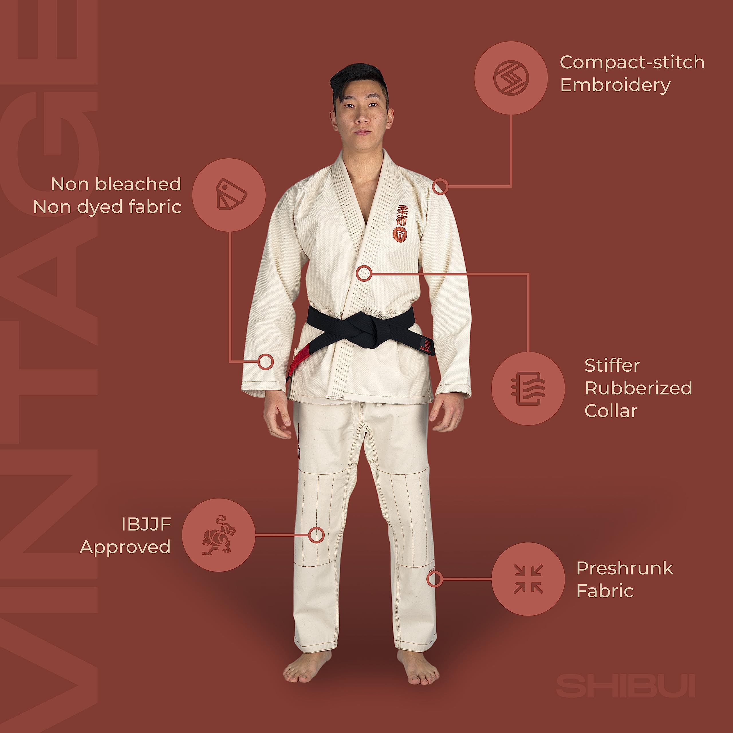 Snapklik.com : Sanabul Vintage Brazilian Jiu Jitsu Gi BJJ Gi For Men Unbleached Natural Fabric ...