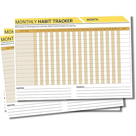 The positive store, Habit Tracker Daily, Weekly and Monthly Planner ...