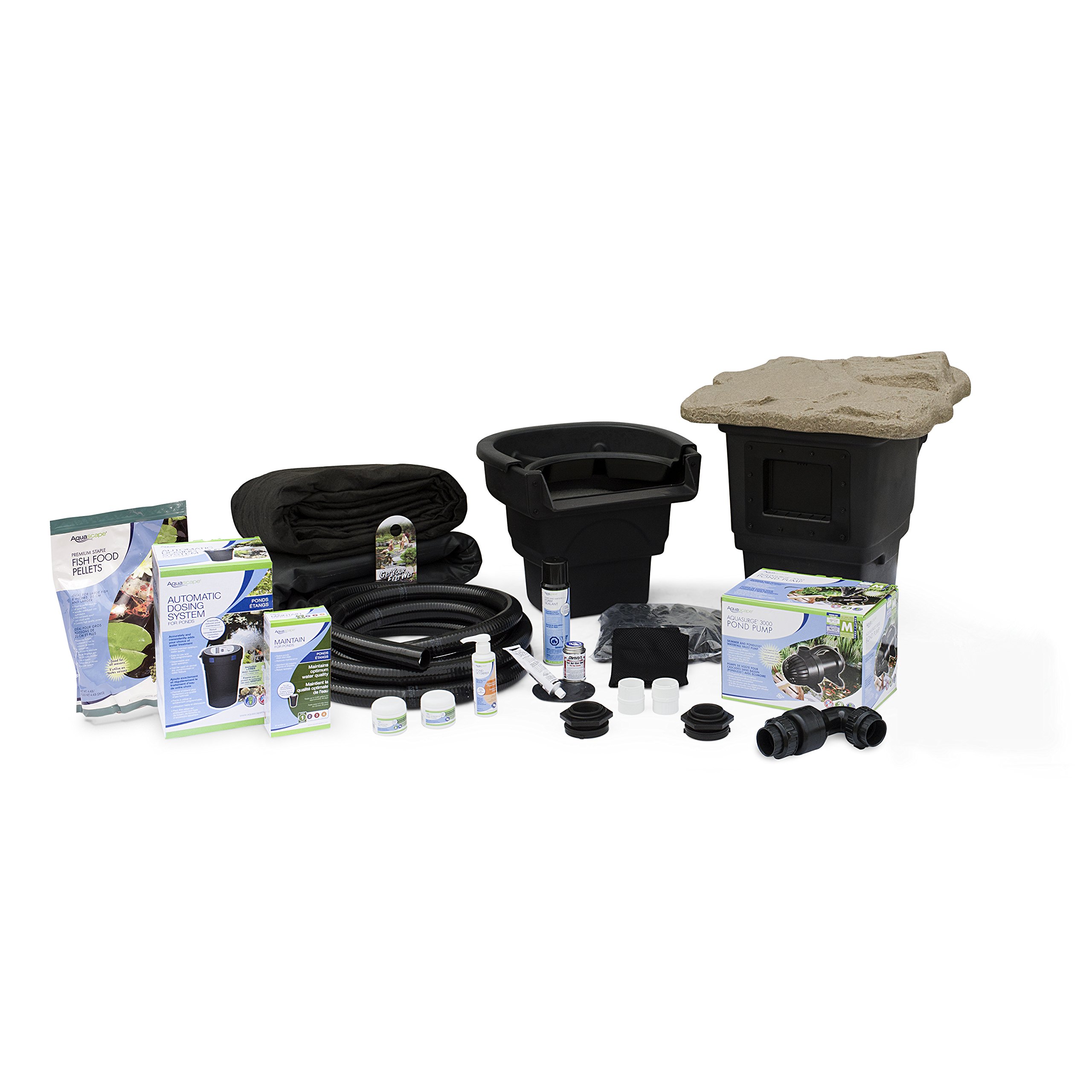 Amazon.com : Aquascape 53033 8 x 11 feet Complete Pond Kit, Black ...