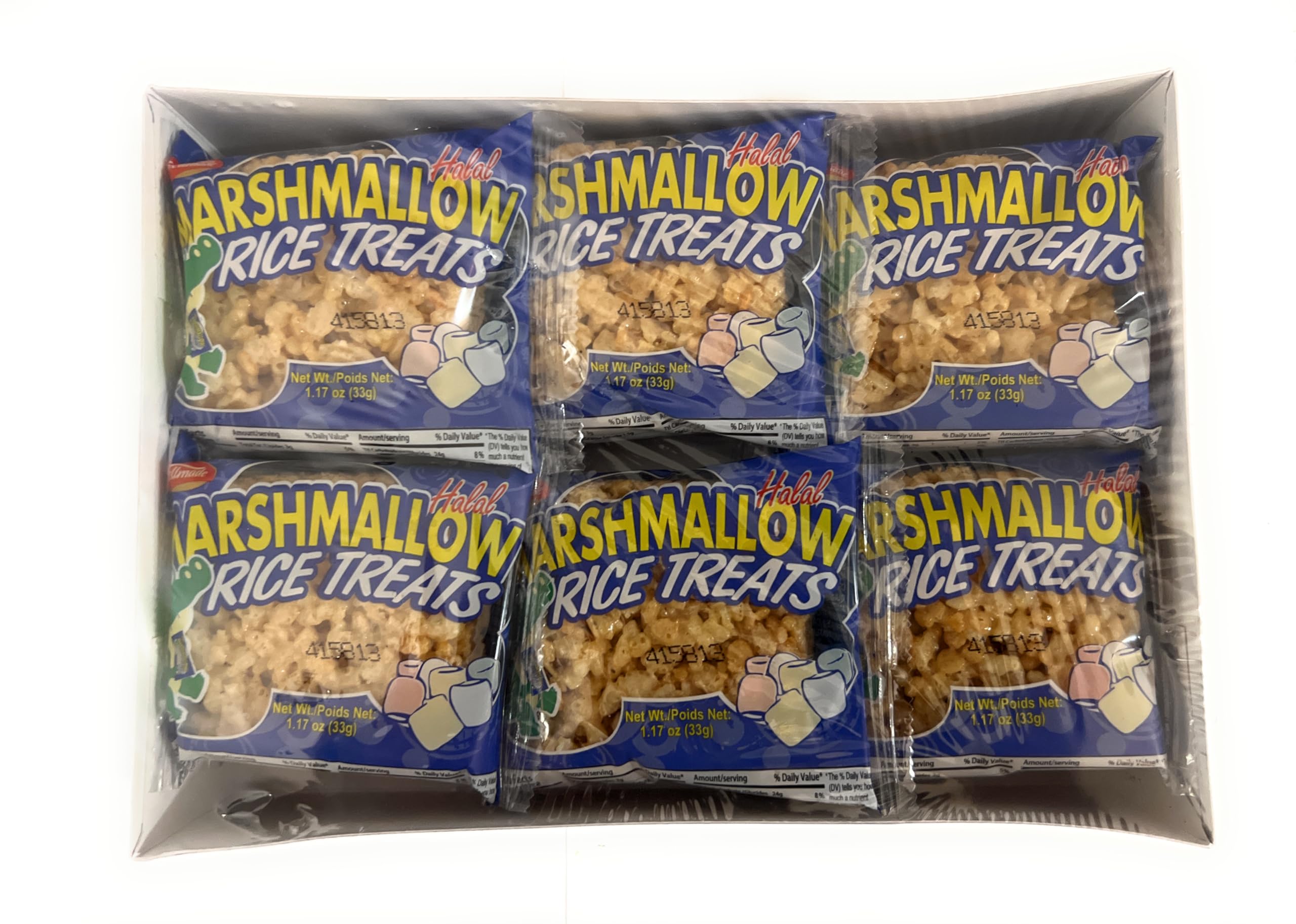 Amazon.com: Halal Rice Treats, Marshmallow and Crispy Rice, 6 Pack ...