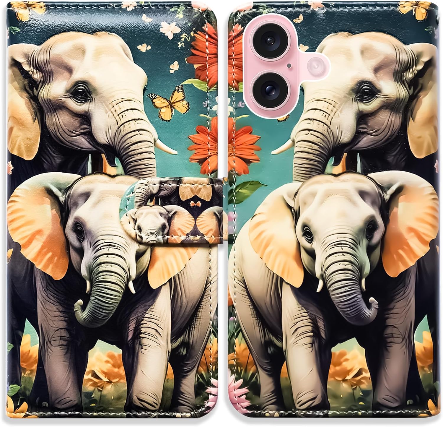 Amazon.com: Beaucov Case for iPhone 16 with RFID Blocking,Elephant ...