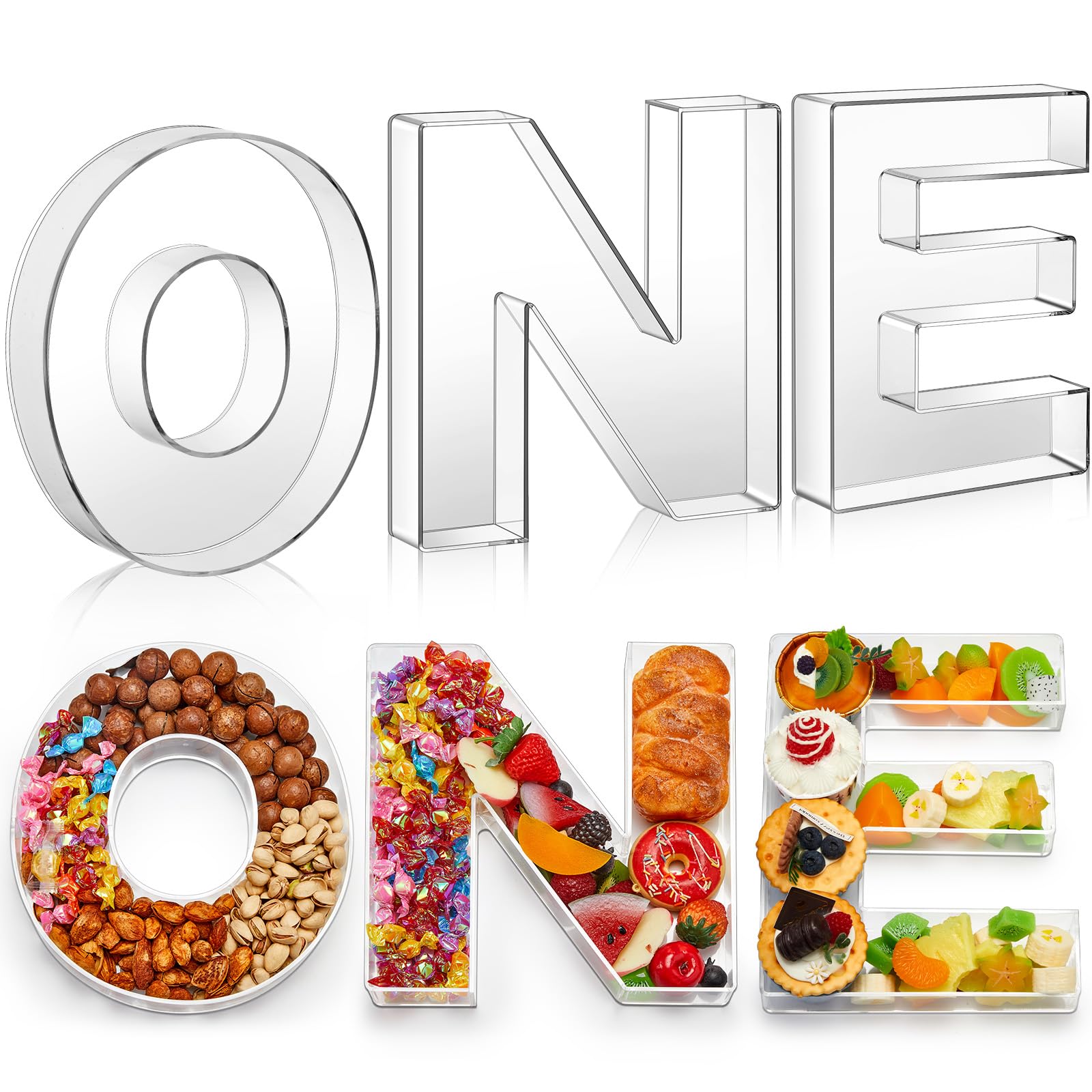 Amazon.com: DoubleFill 3 Pcs One Acrylic Charcuterie Letters Fillable ...