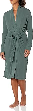 PJ Salvage Women's Textured Essentials Robe, Sage Leaf, XS at Amazon Women’s Clothing store
