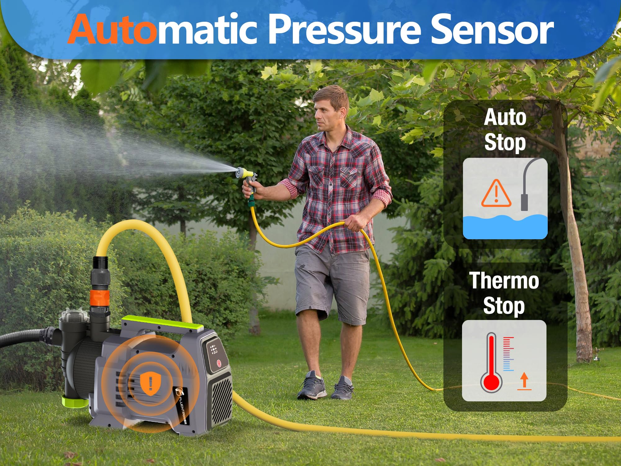 Snapklik.com : FLUENTPOWER 1.5HP Automatic Garden Booster Pump