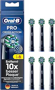 Oral-B Pro CrossAction Aufsteckbürsten für elektrische Zahnbürste, 6 Stück, überlegene ...