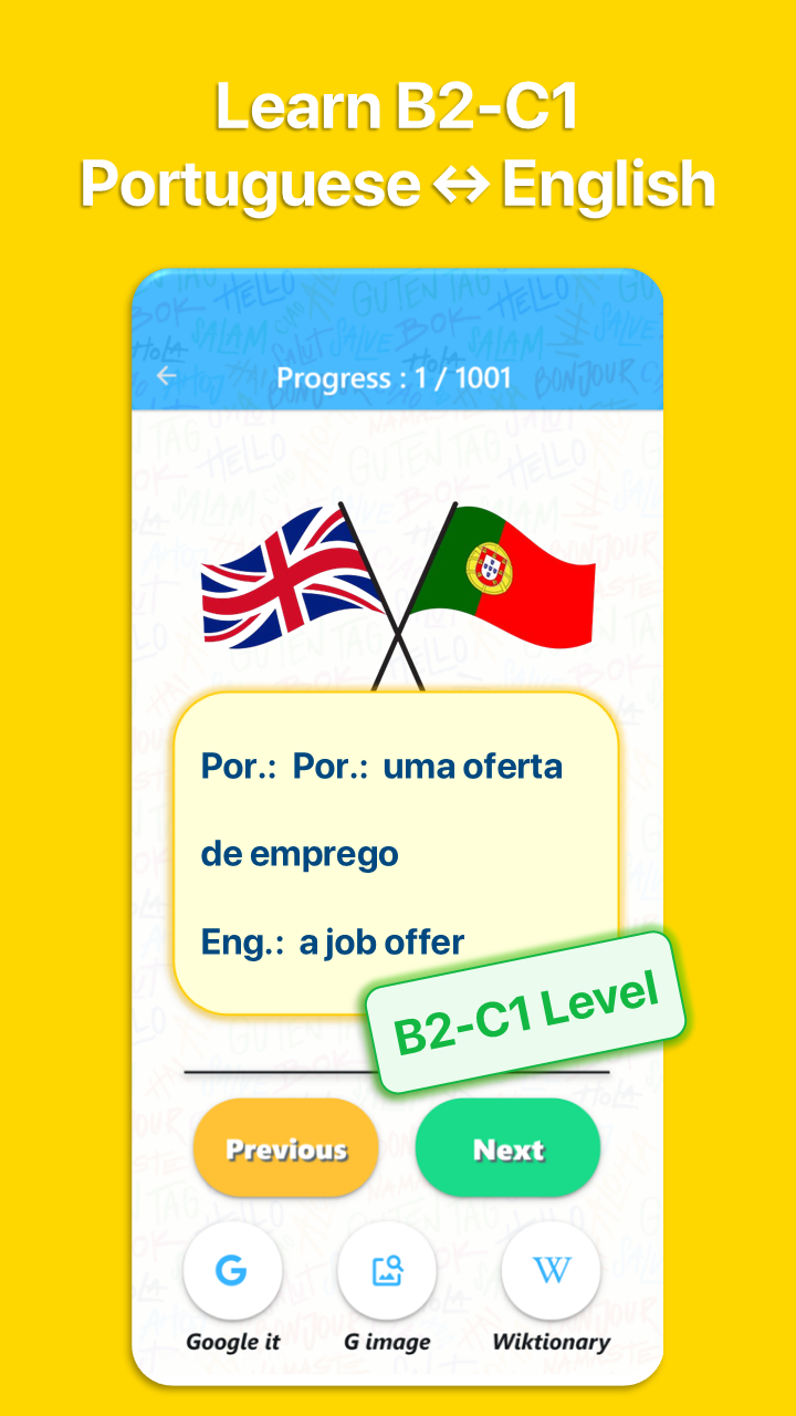 Portuguese English Pro Bilingual - App on Amazon Appstore