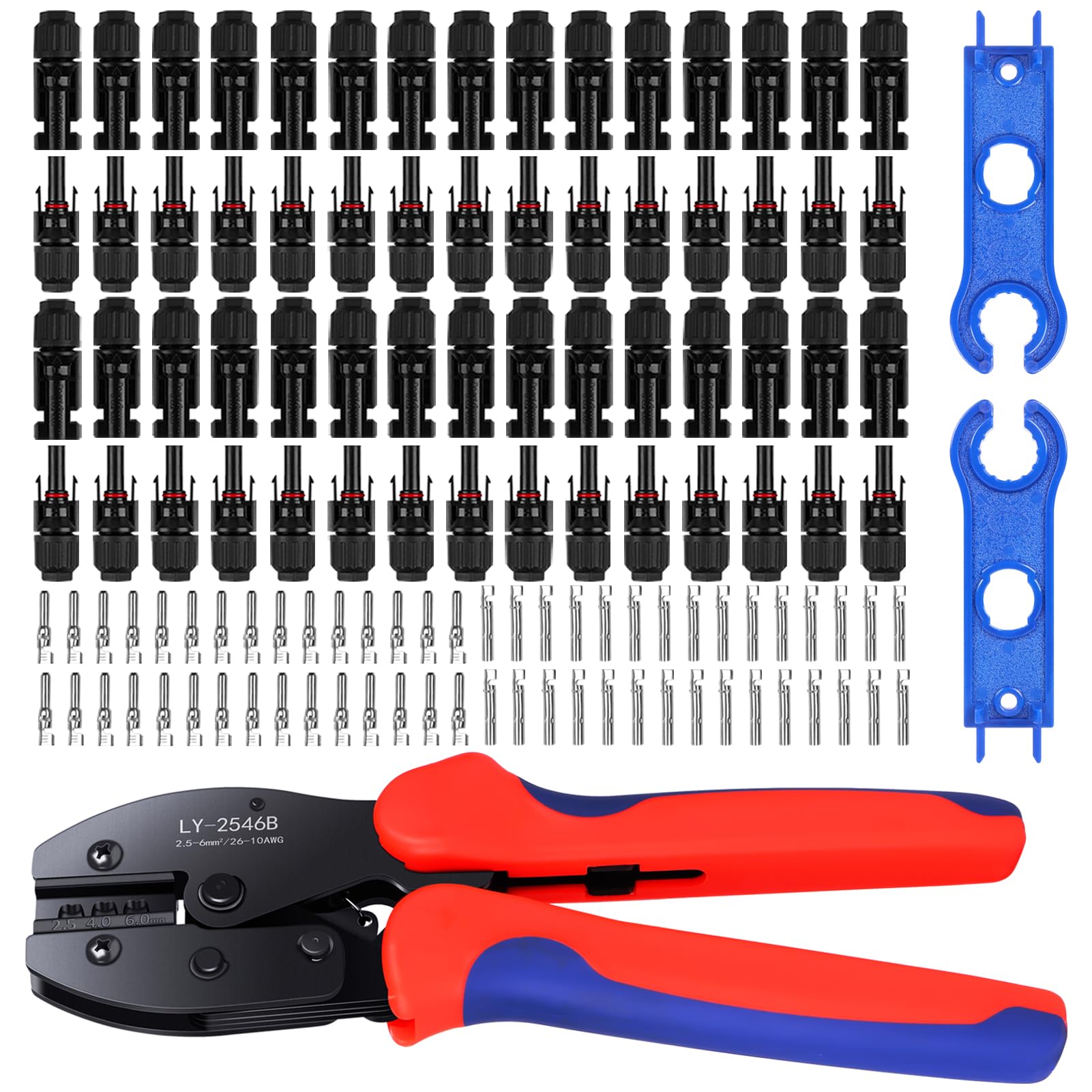 Amazon.com: 63 PCS Solar Connector Kit - Solar Crimping Tool for Solar ...