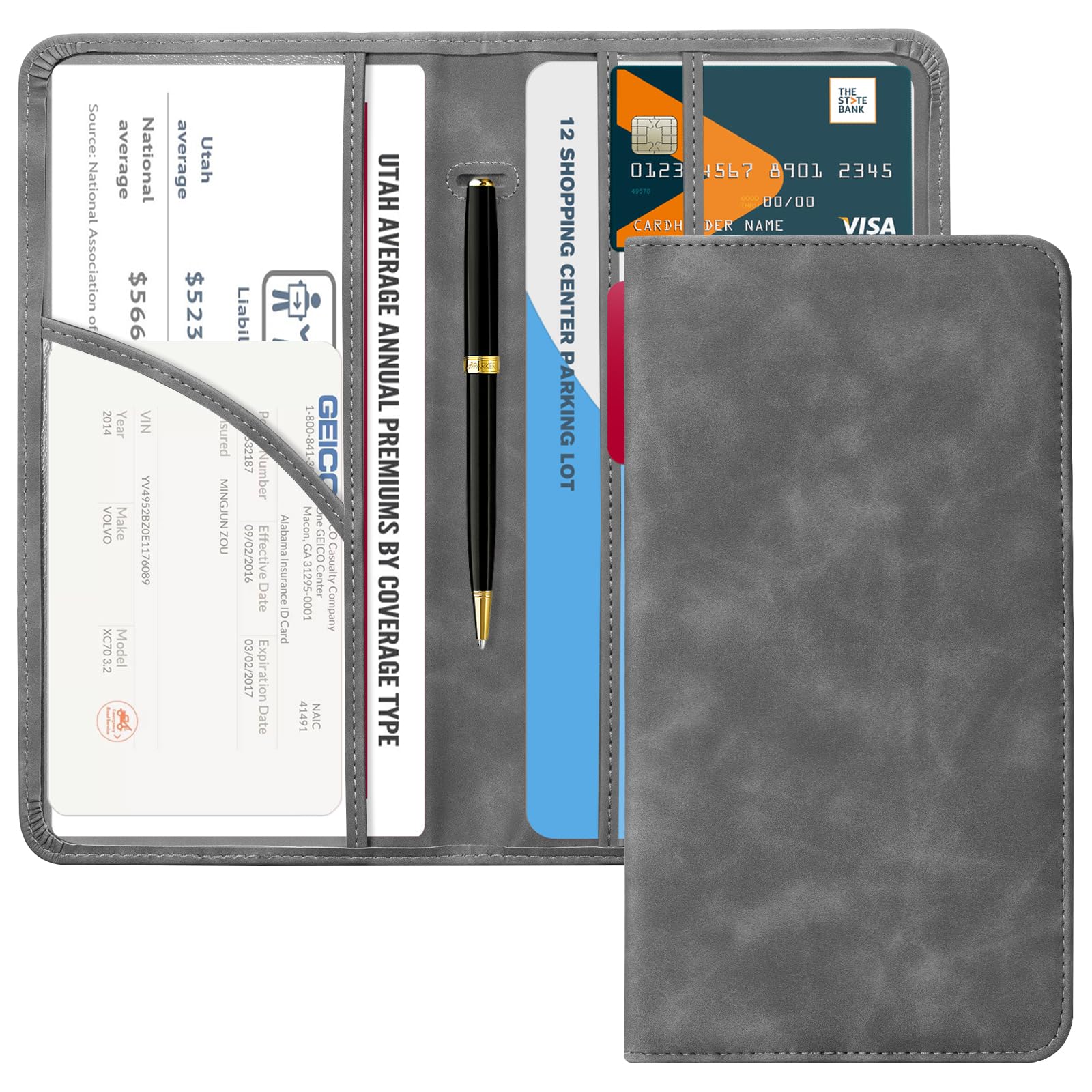 Amazon.com: CoBak Car Registration and Insurance Holder - Vehicle Glove ...