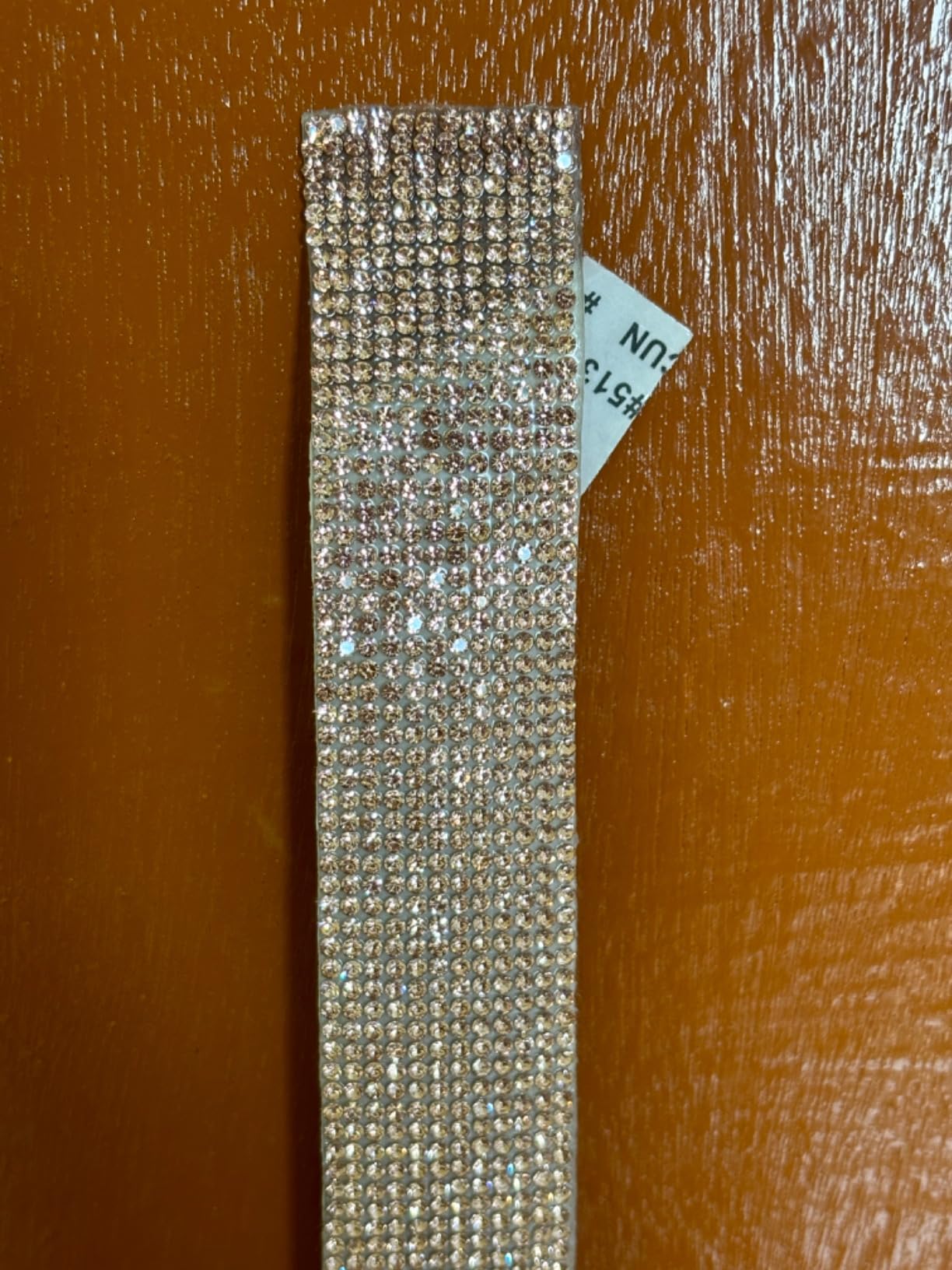 MAYCREATE® Rose Gold Self Adhesive Rhinestone Ribbon, Bling Crystal ...