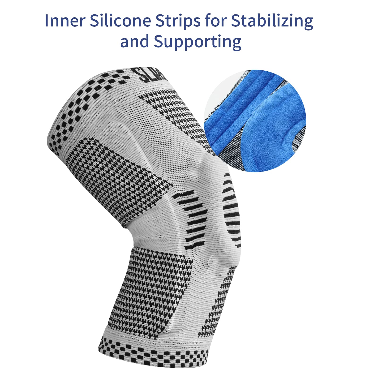 SLIMBIT Professional Knee Brace - Knee Pain Compression Sleeve For ...