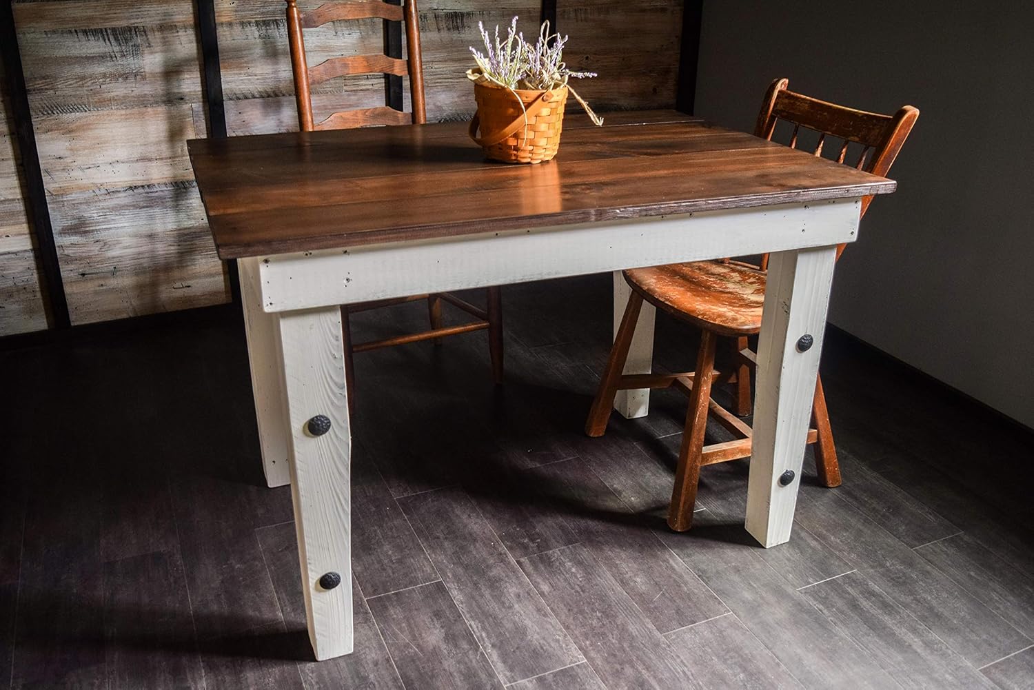 Amazon.com: Handmade Wooden Dining Table by Sugar Mtn Woodworks - Dark ...