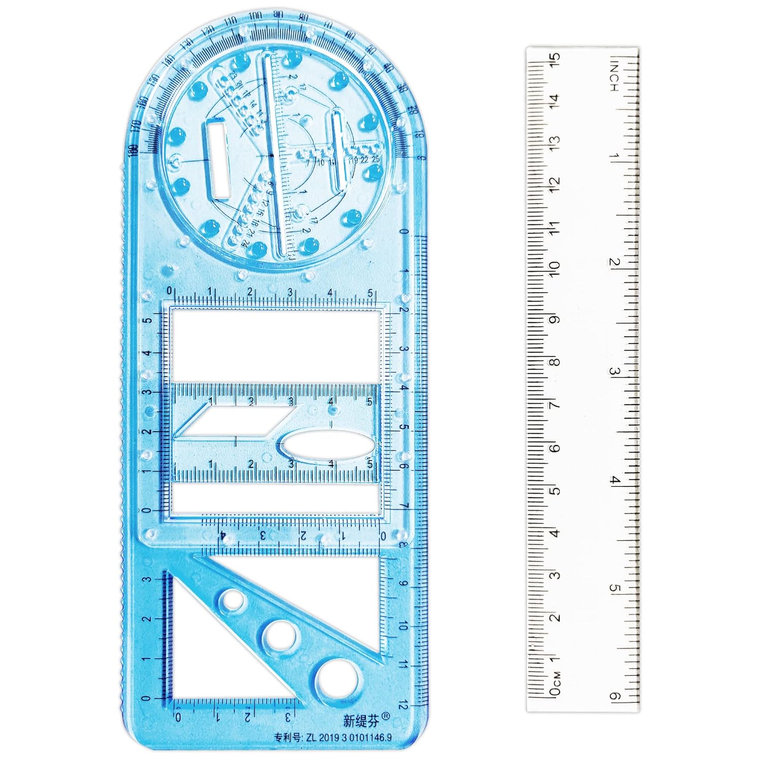 Multifunctional Geometric Ruler Mathematical Geometric Ruler Template ...