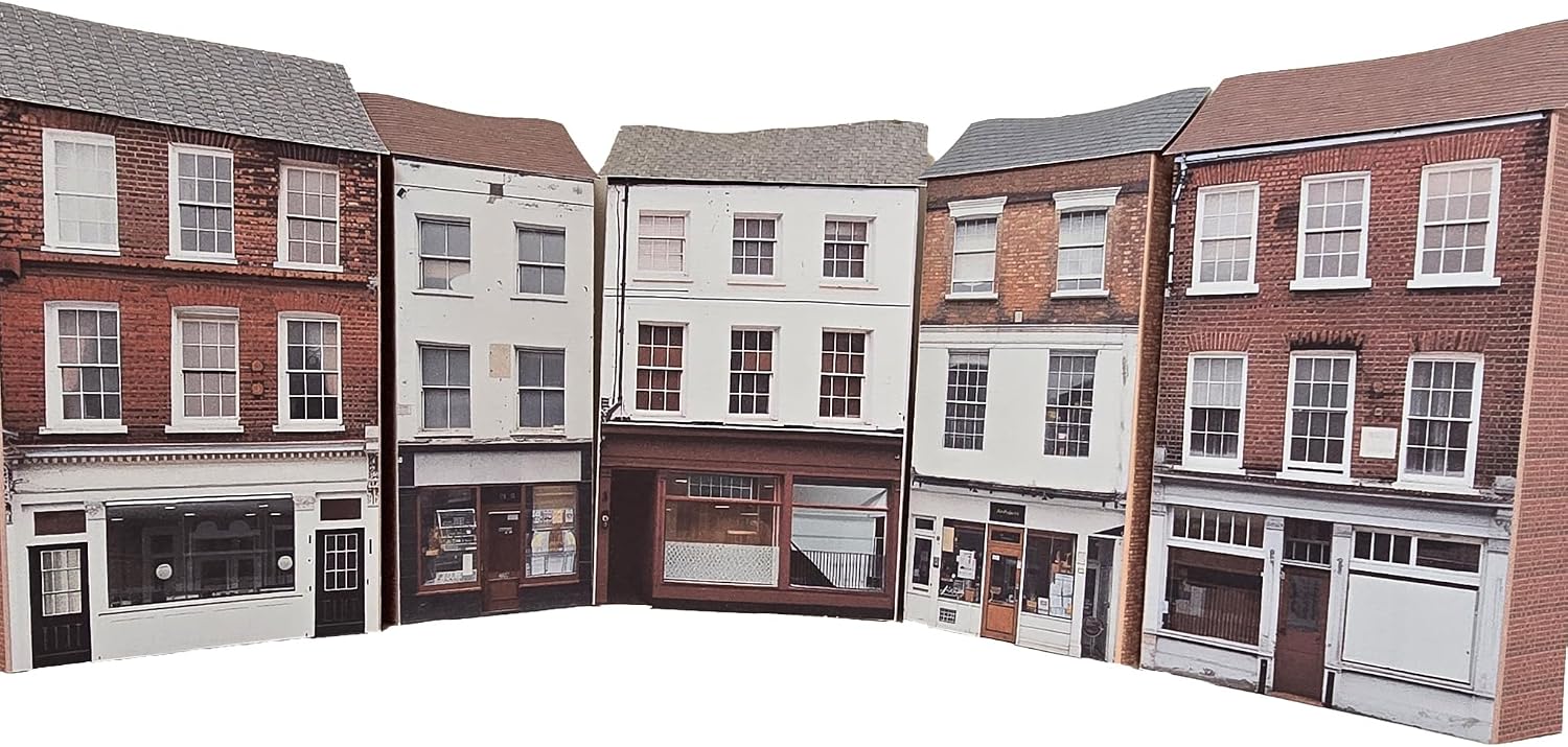 Card TT Gauge Buildings 1/120 Scale Low Relief Model Railway Buildings ...