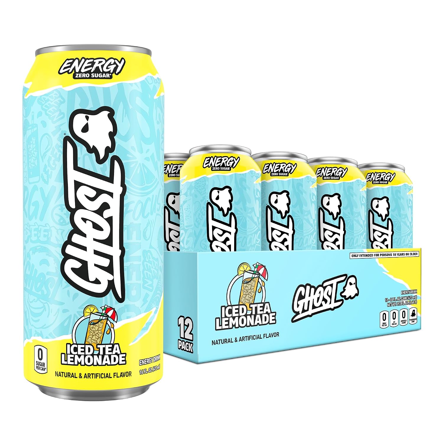 Amazon.com : GHOST Energy Drink - 12-Pack, Iced Tea Lemonade, 16oz ...