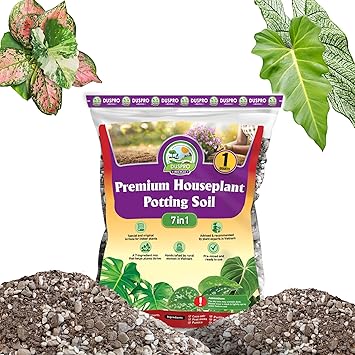 Amazon.com : DUSPRO Recycle Pre-Mixed House Plant Potting Mix 7in1 with ...