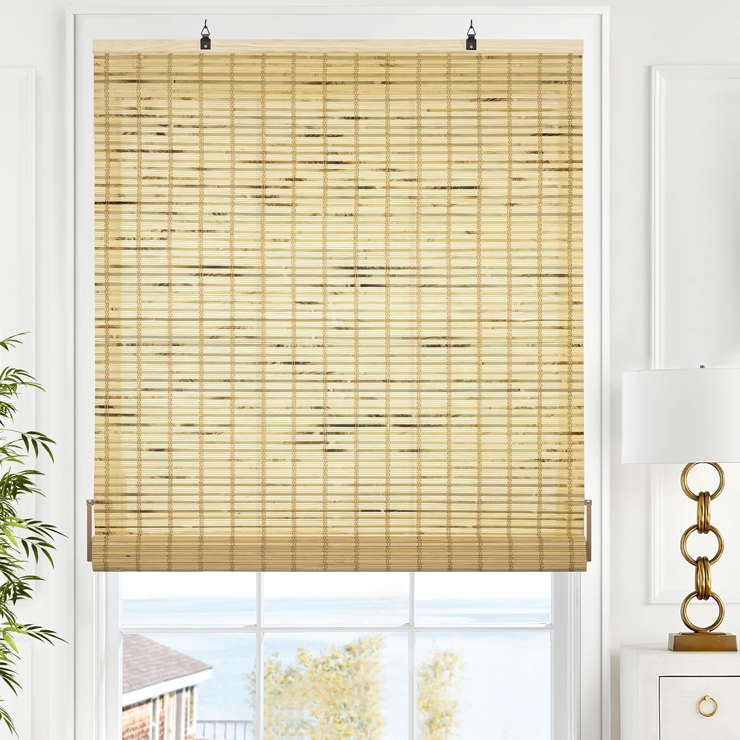 Amazon.com: LazBlinds Cordless Bamboo Blinds, Roll Up Shades for ...