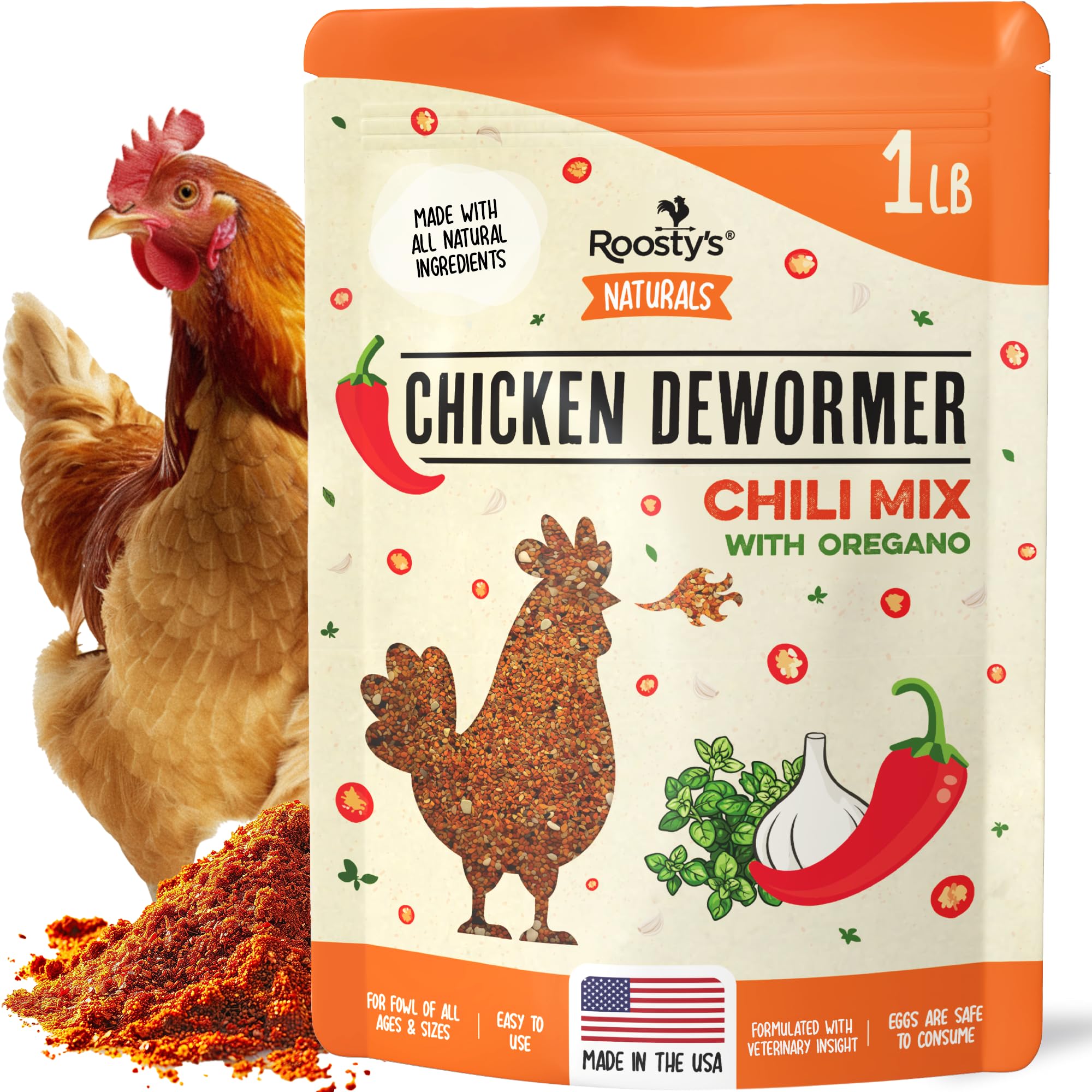 Snapklik.com : Roostys Naturals Chicken De-Wormer Powder - Chili Mix ...
