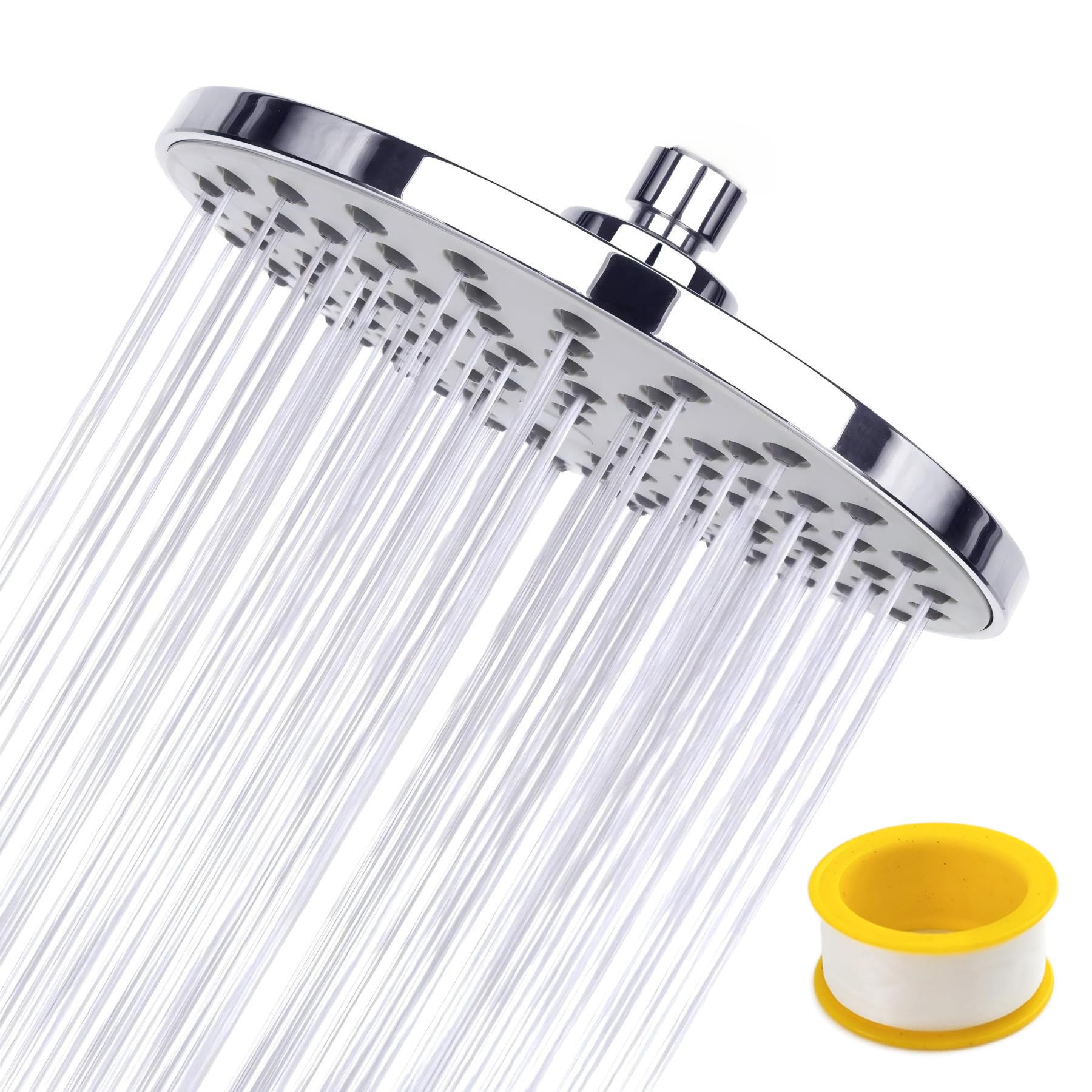 CYILIUEN Swivel Spray Angle Overhead Shower Head 8 Inch Standard 1/2 ...
