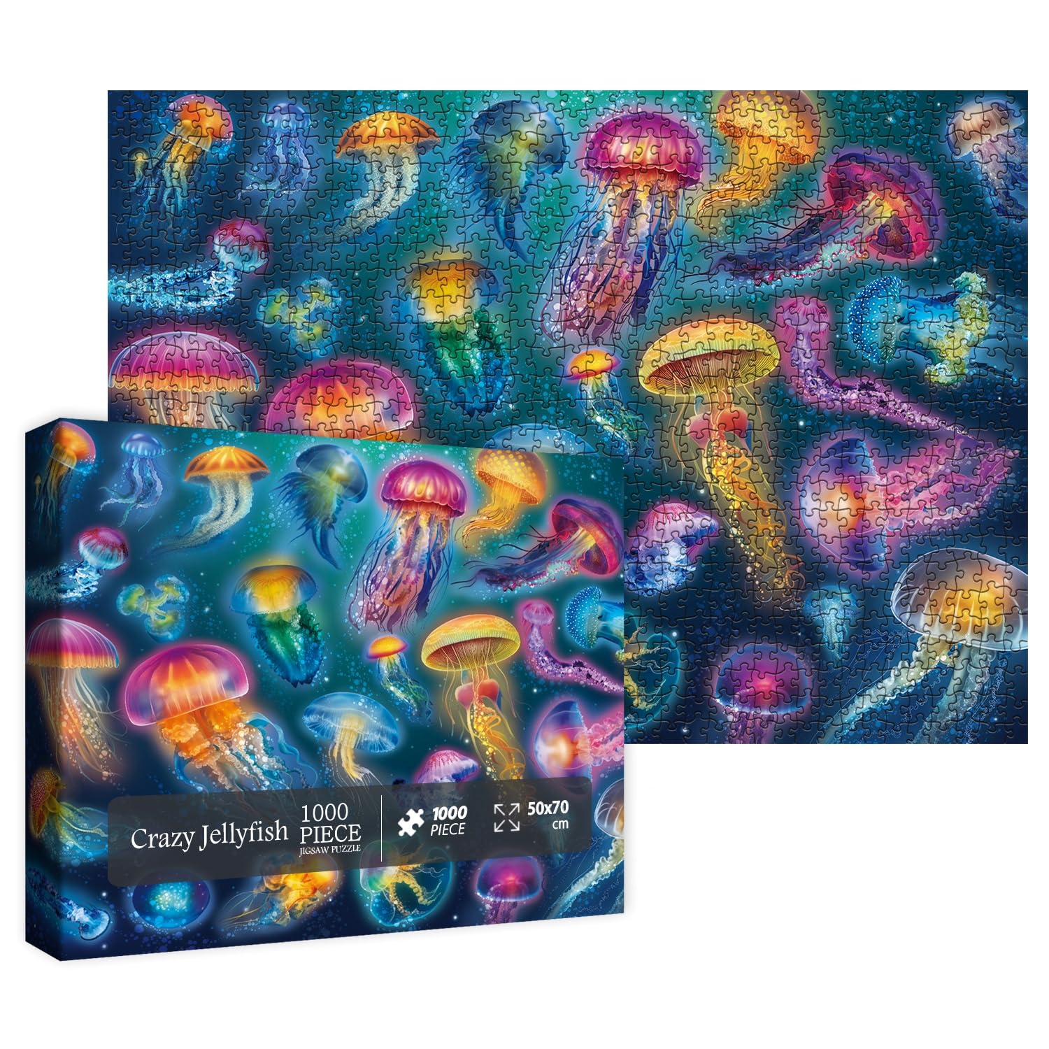 Amazon.com: Fantasy Jellyfish Puzzle 1000 Piece Puzzles for Adults ...