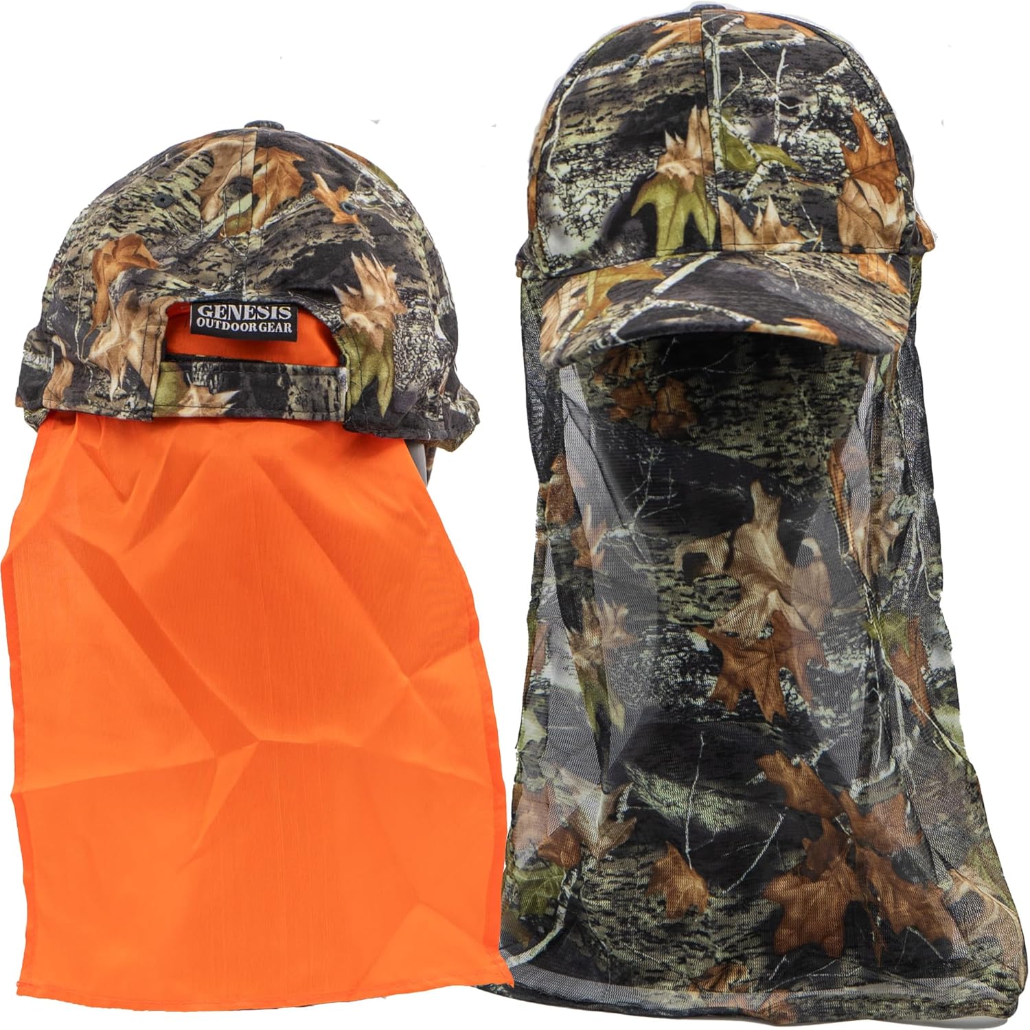 Amazon.com: Camo Hunting Hat with Camo Drop Face Mask Netting and ...