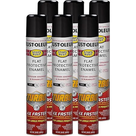 Rust-Oleum 376298-6PK Stops Rust Turbo Spray System Spray Paint, 24 oz ...
