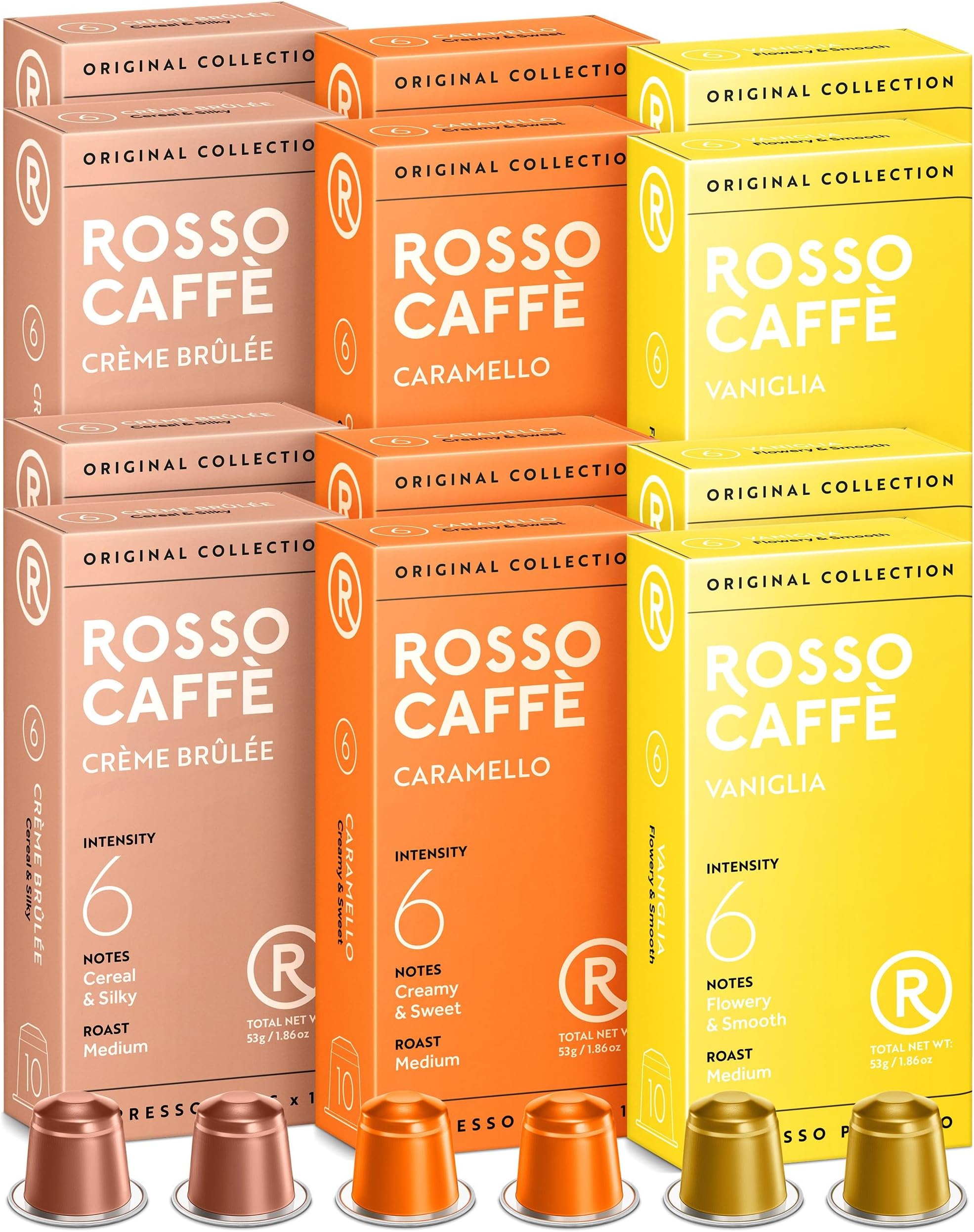 Amazon.com: ROSSO CAFFE Espresso Capsules for Nespresso Machines - 120 ...