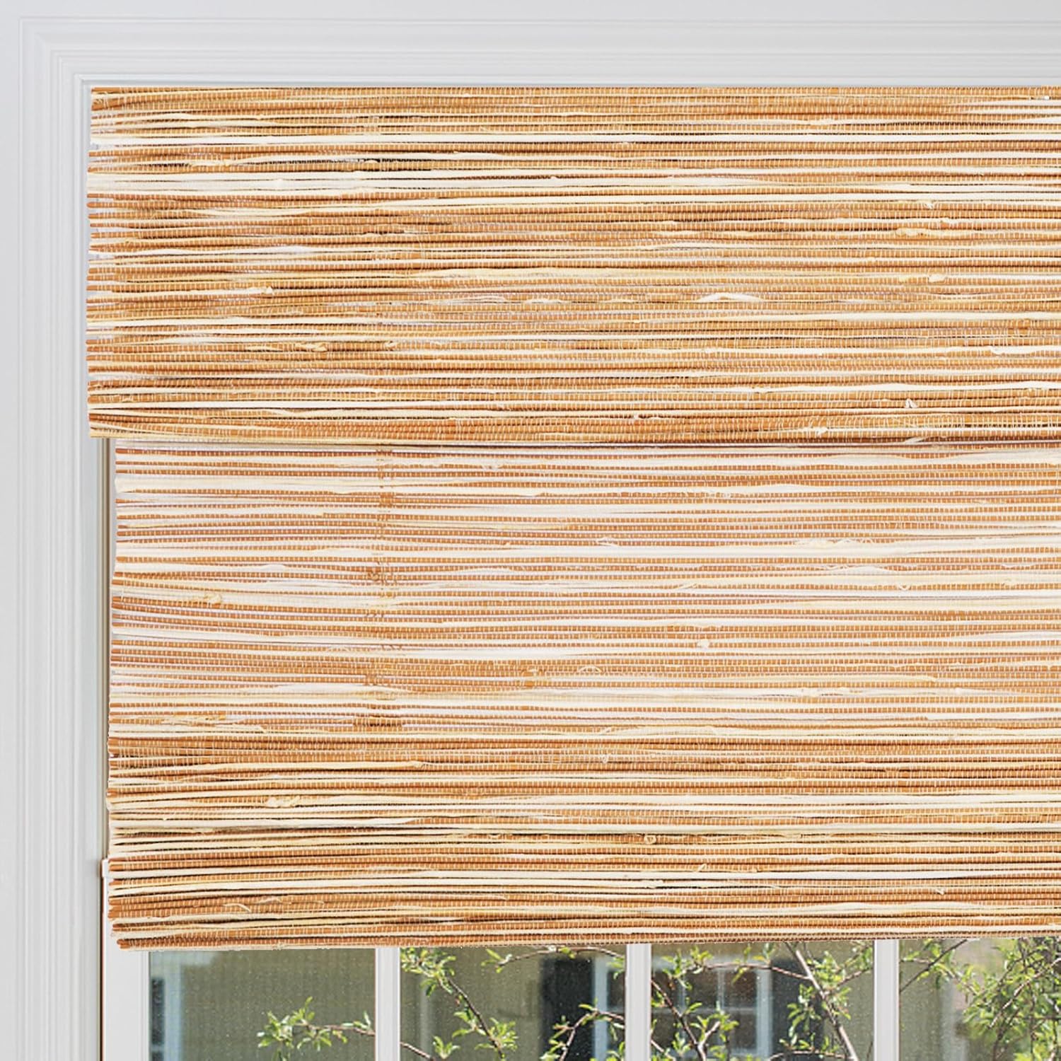 Amazon.com: Sunbox Cordless Bamboo Roman Shades, 100% Pure Natural ...