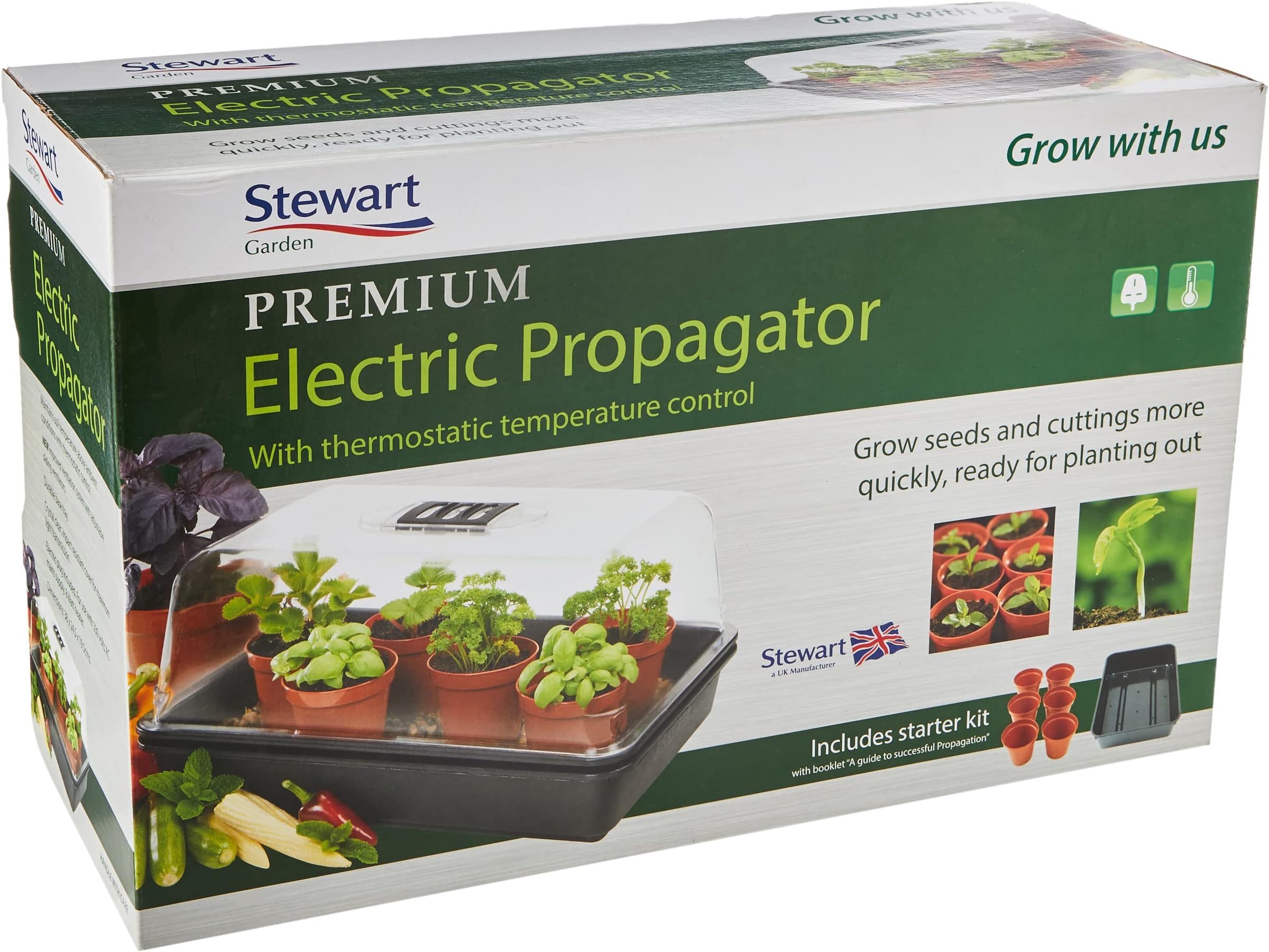 Stewart Thermostatic Control Electric Propagator, 38 cm - Black ...