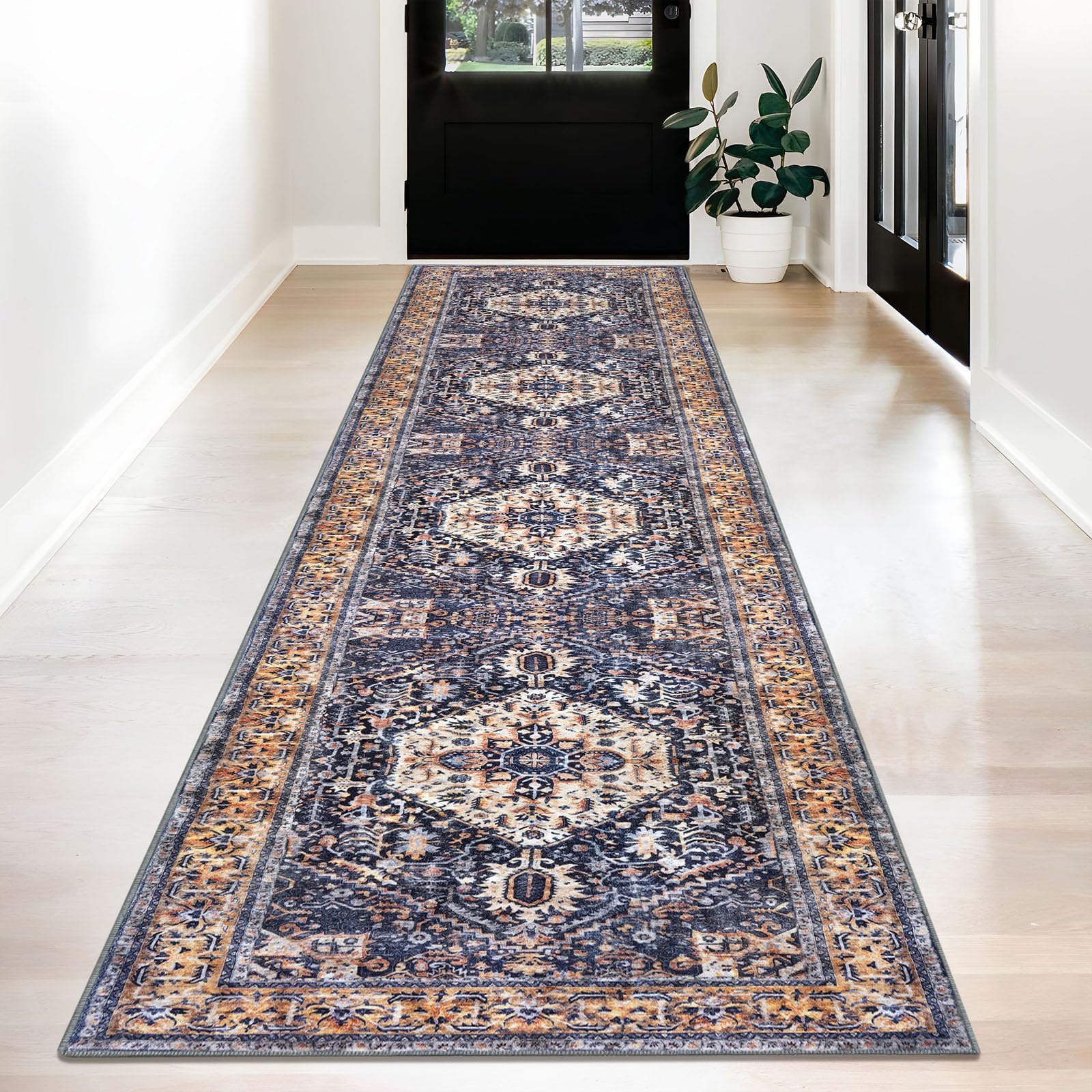 Amazon.com: KOZYFLY Runners for Hallways 2.6x12 Ft Extra Long Washable ...