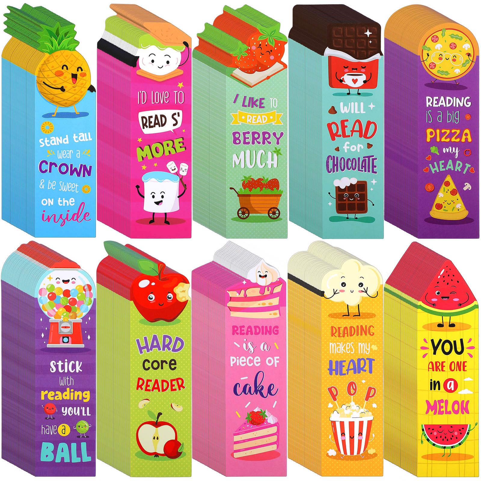 Amazon.com: Eersida 400 Pieces Scratch and Sniff Scented Bookmarks Kids ...