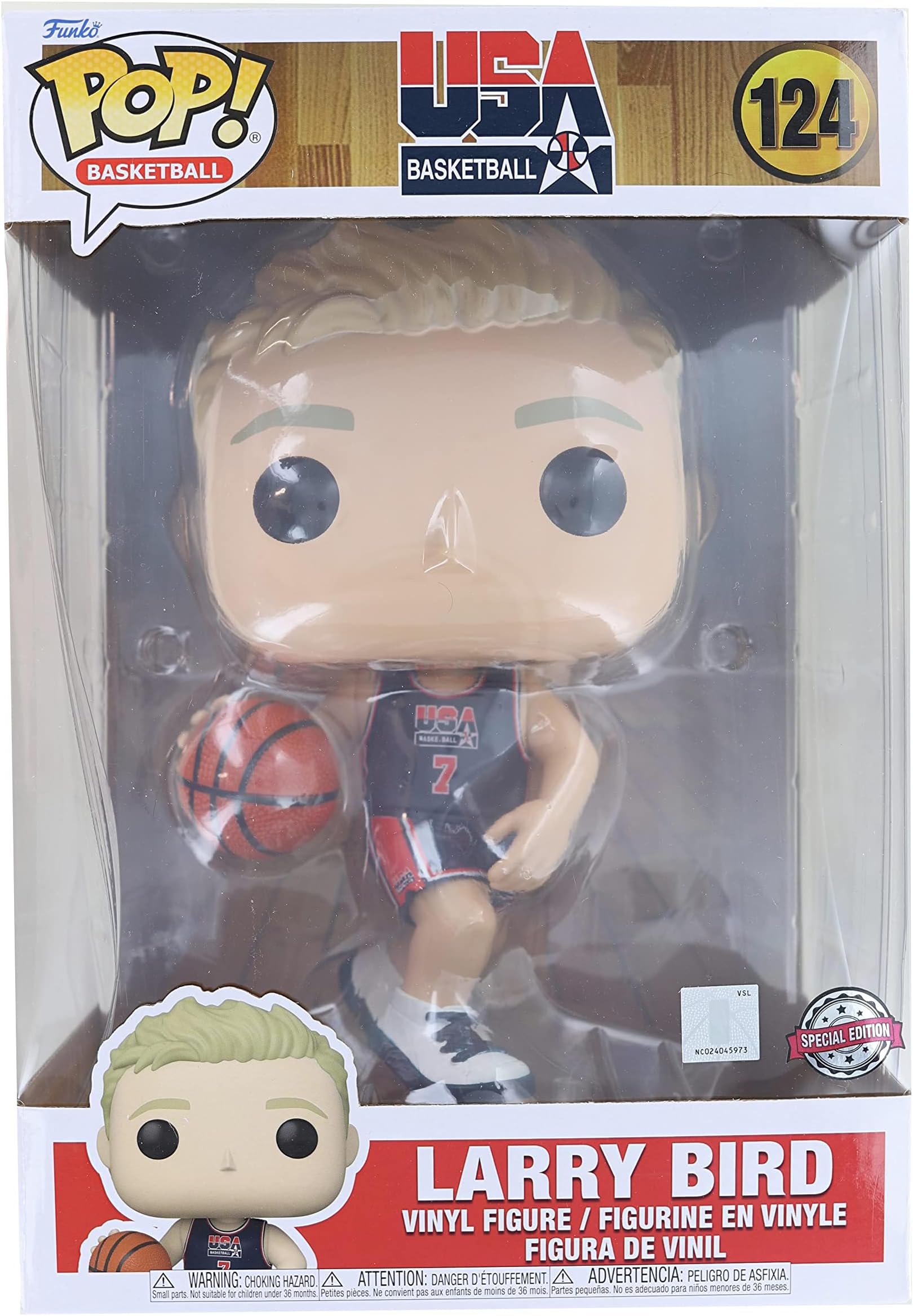 Amazon.com: Funko Larry Bird Team USA Basketball Jumbo POP | #124 ...