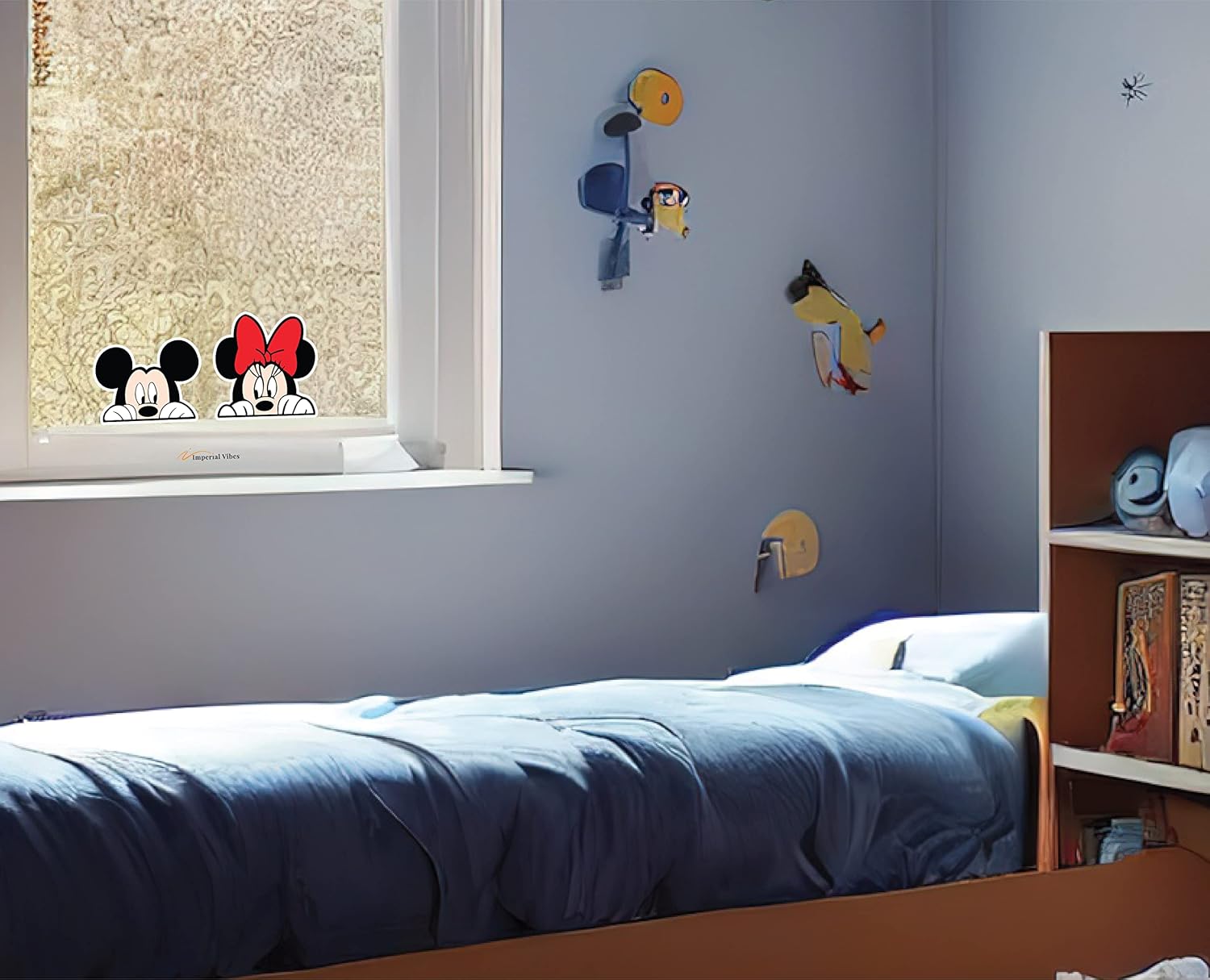 Imperial Vibes Disney Peeking Mickey Mouse & Minnie Mouse Car Decal ...