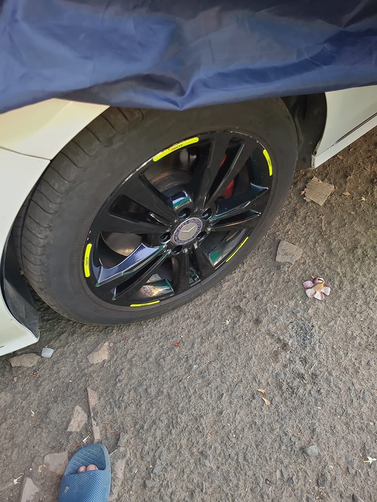 AutoBizarre 20pcs Neon Yellow Green Fluoroscent Reflective Wheel Rim ...