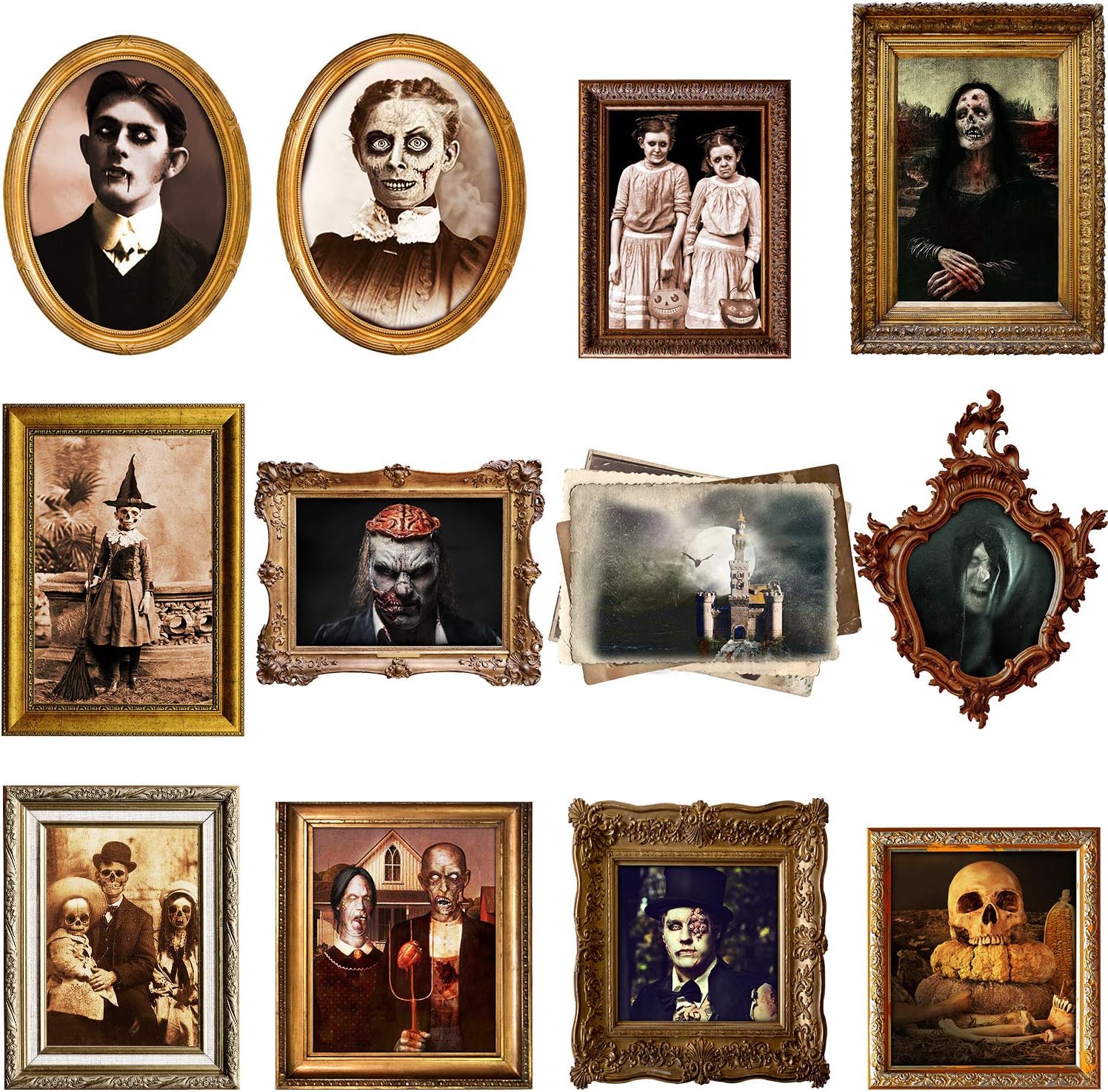Amazon.com - Outus 12 Pieces Haunted Mansion Decor Halloween Haunted ...