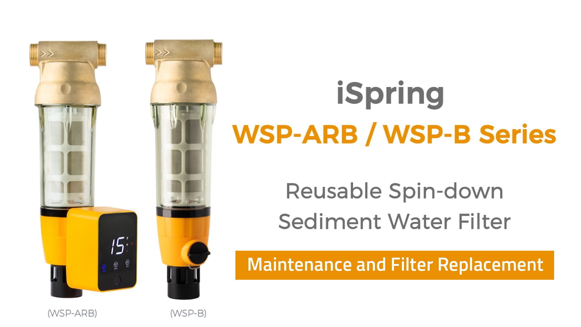 Watch iSpring WSP-ARB WSP-B Series Maintenance/Filter Replacement on ...