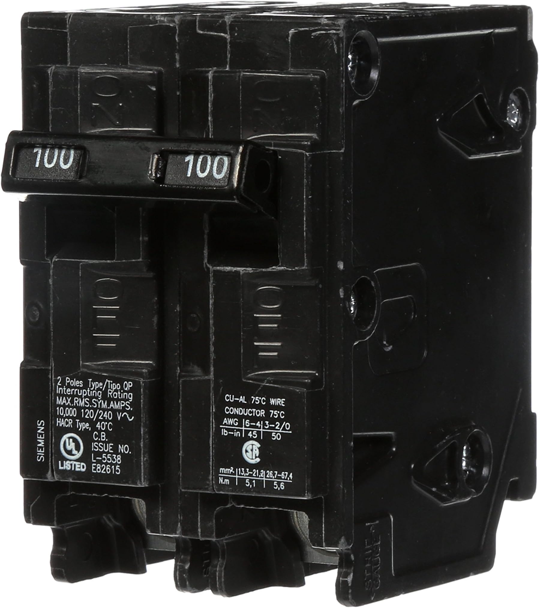 Siemens Q2100 100-Amp Double Pole Type QP Circuit Breaker - Amazon.com