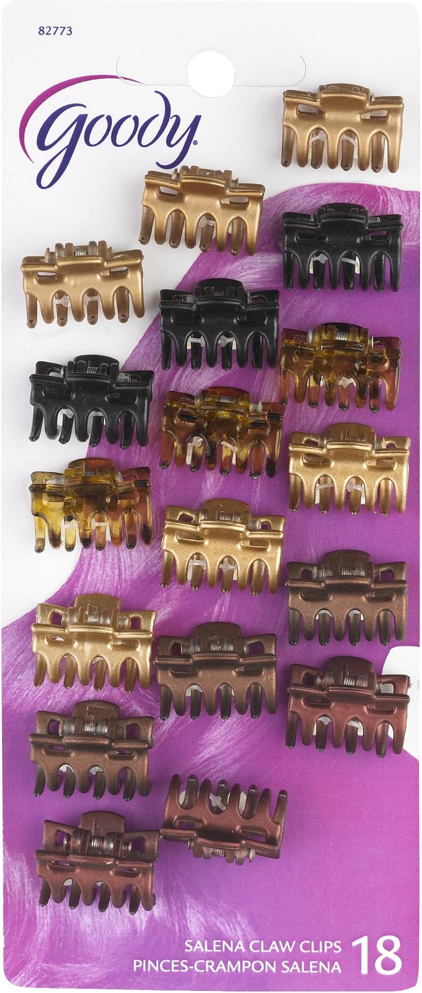 Amazon.com: Goody Small Basic Half-Claw Clips, 3 Prong Hair Clips ...