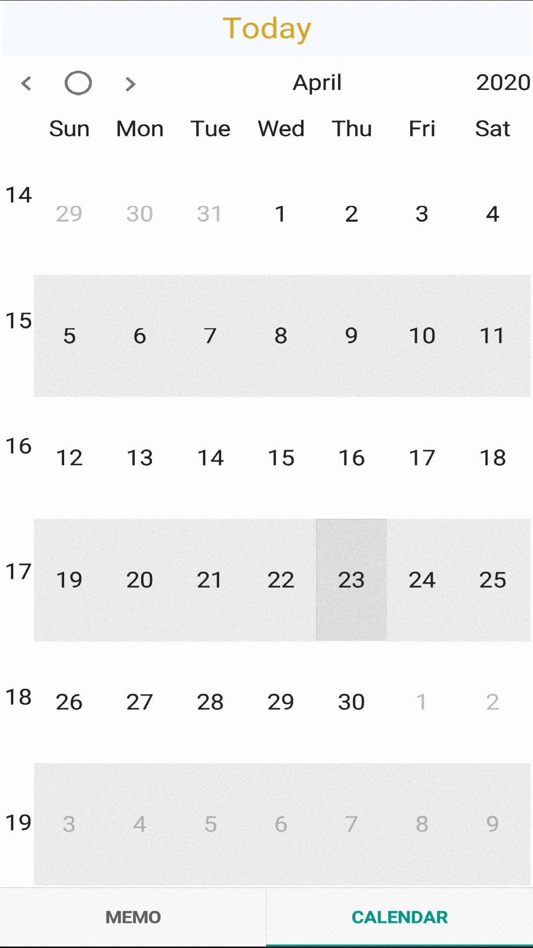 Aplicación QuickCal - Calendar & Memos en Amazon Appstore