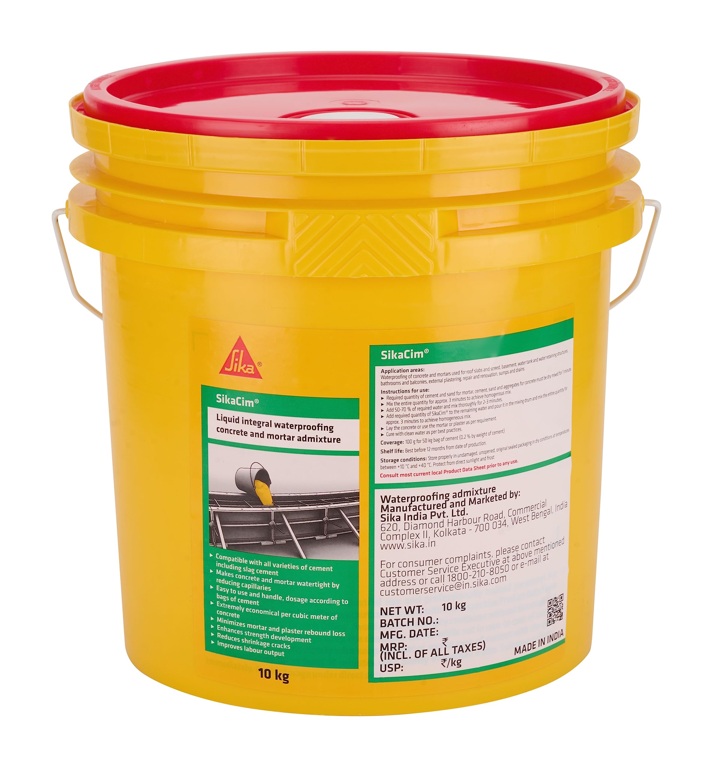 Buy SIKA Liquid waterproofing admixture SikaCim For concrete and ...
