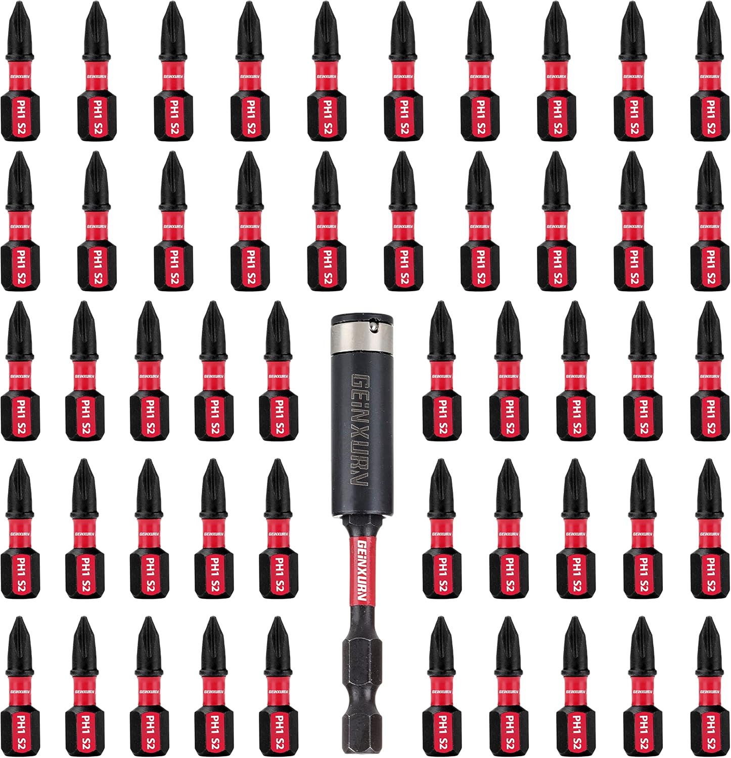 Geinxurn Impact Tough #1 Phillips 1 in. Insert Driver Bits,50Pack PH1 Screwdriver Bits Set with ...