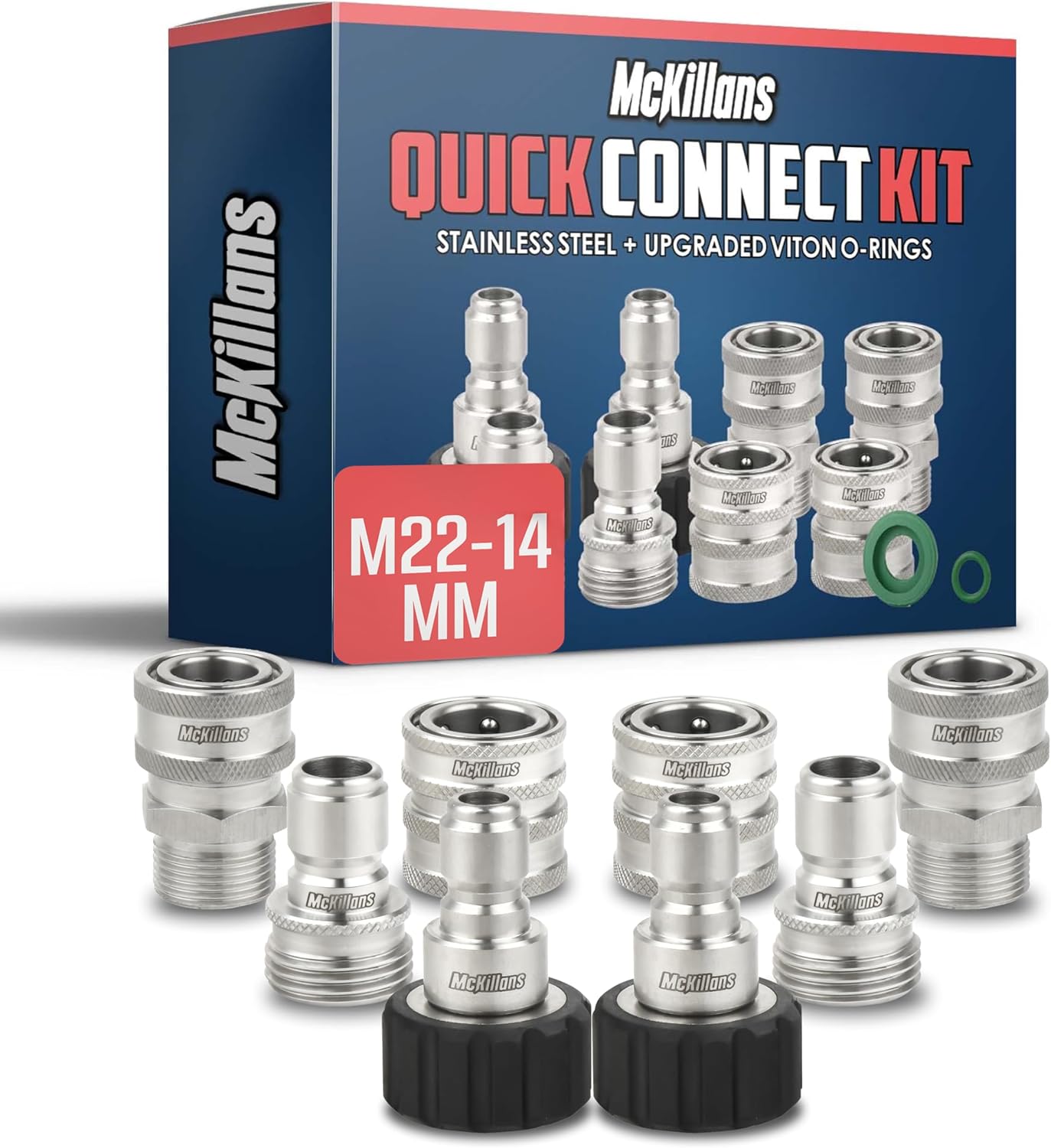 Amazon.com: McKillans® M22-14mm Pressure Washer Quick Connect Kit, M22 ...