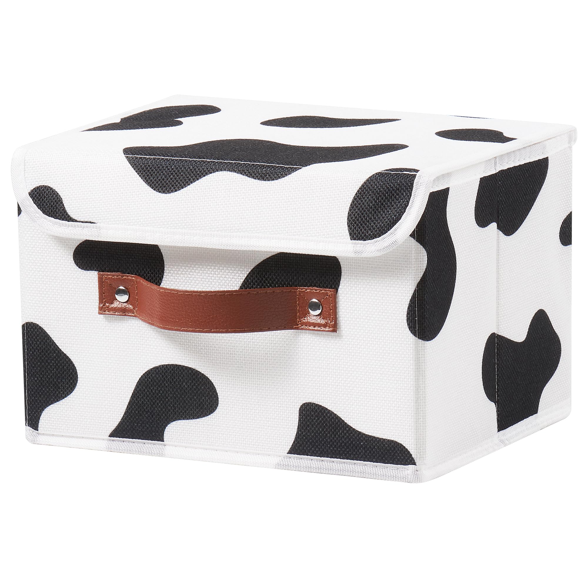 Amazon.com - VinneGenzz Storage Bin with Lid Cow Print Cute Fabric ...