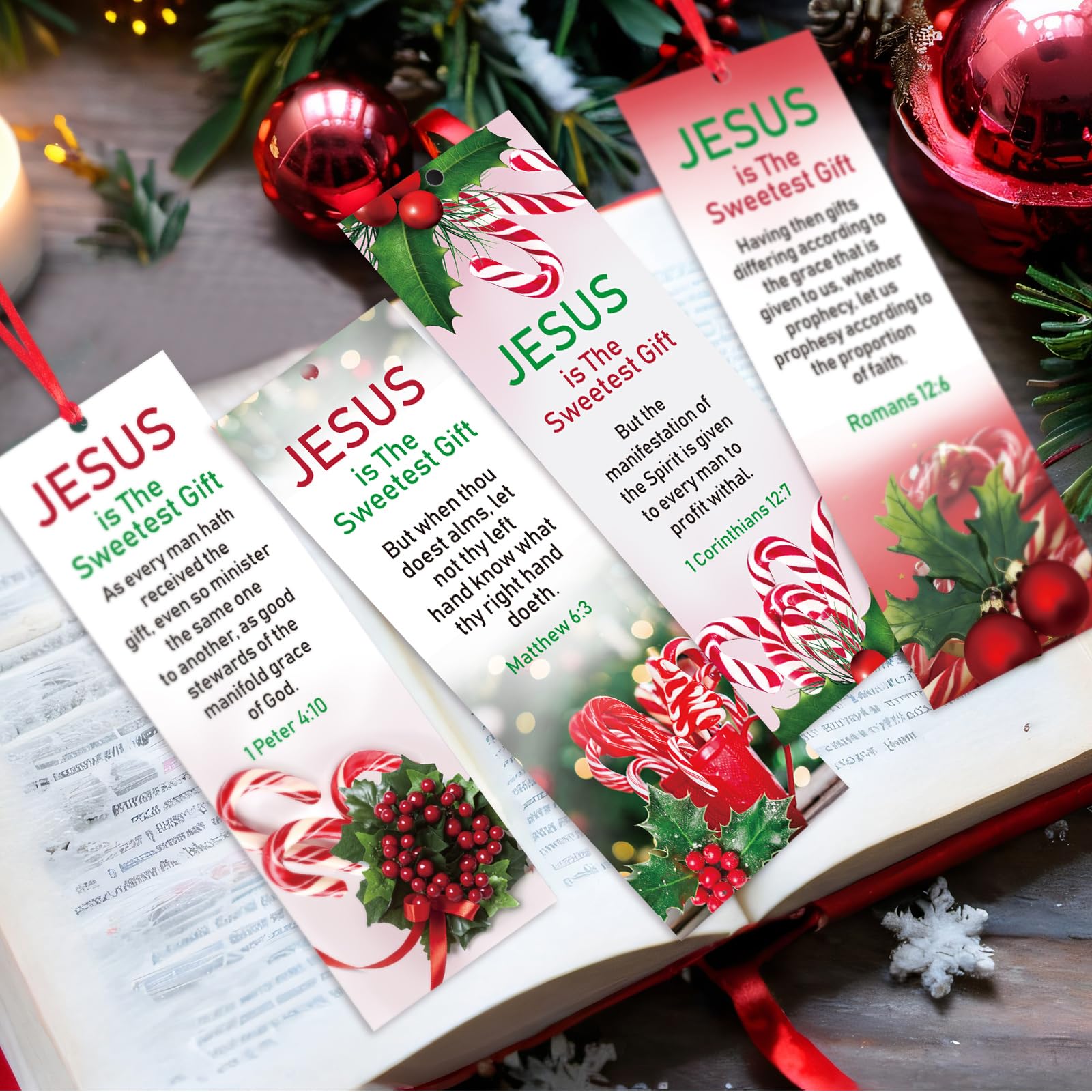 Snapklik.com : 200 Pcs Jesus Is The Sweetest Gift Bookmarks Christmas ...